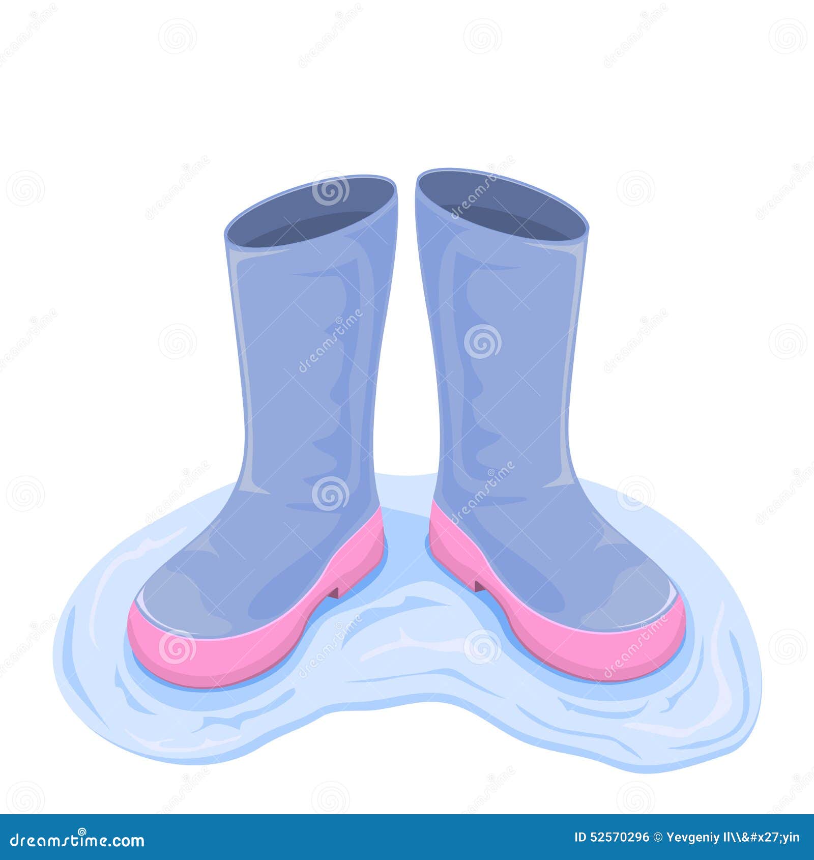 Boots in water stock vector. Illustration of seasonal - 52570296