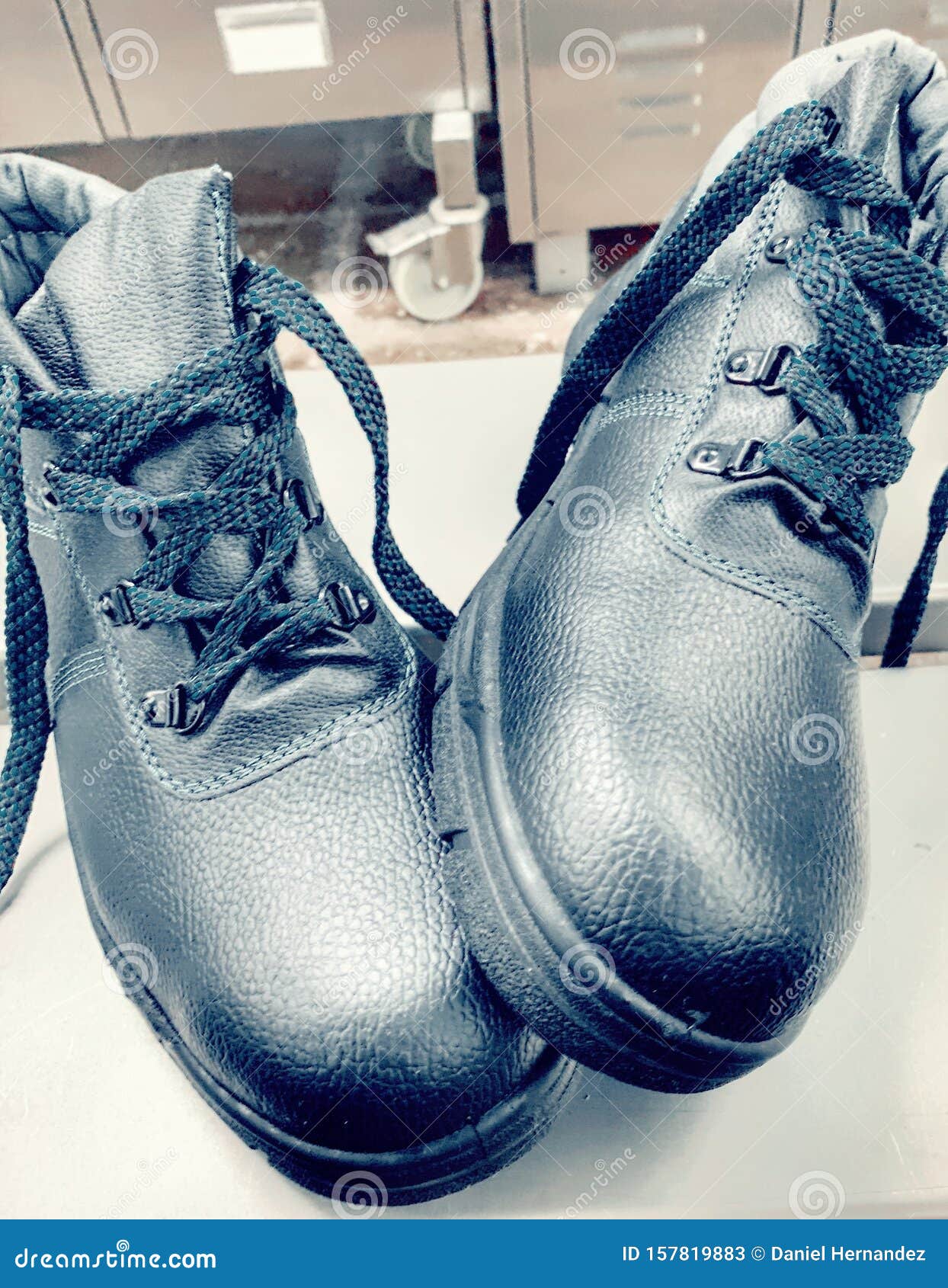 Work boots stock image. Image of work, boots, grey, learher - 157819883