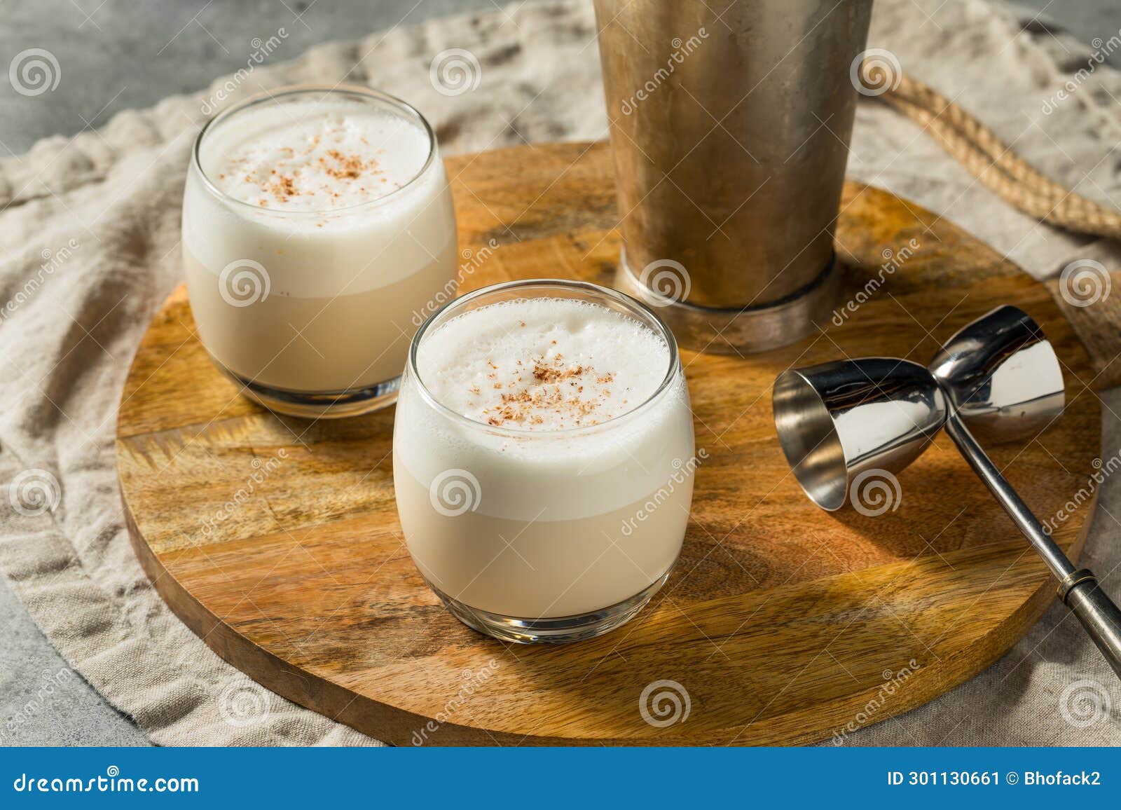 Boozy Cold Brandy Milk Punch Cocktail Stock Image - Image of winter ...