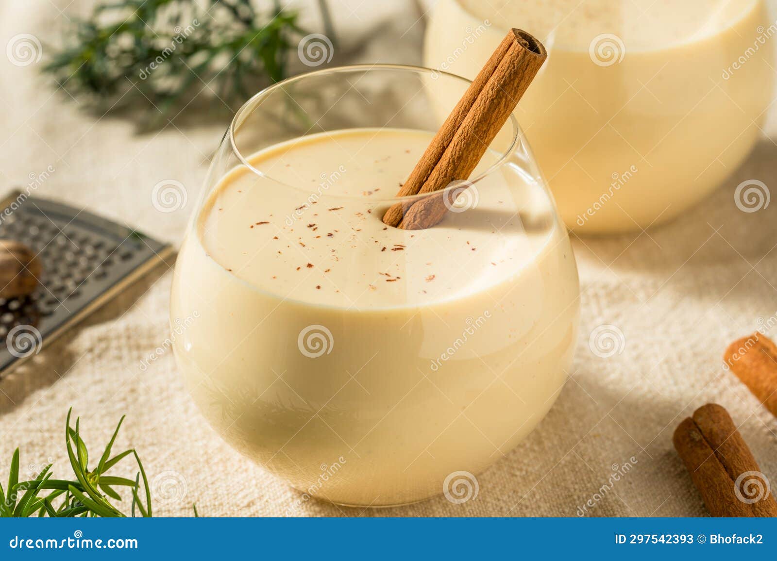 Boozy Cold Eggnog Cocktail with Rum Stock Image - Image of liquor ...