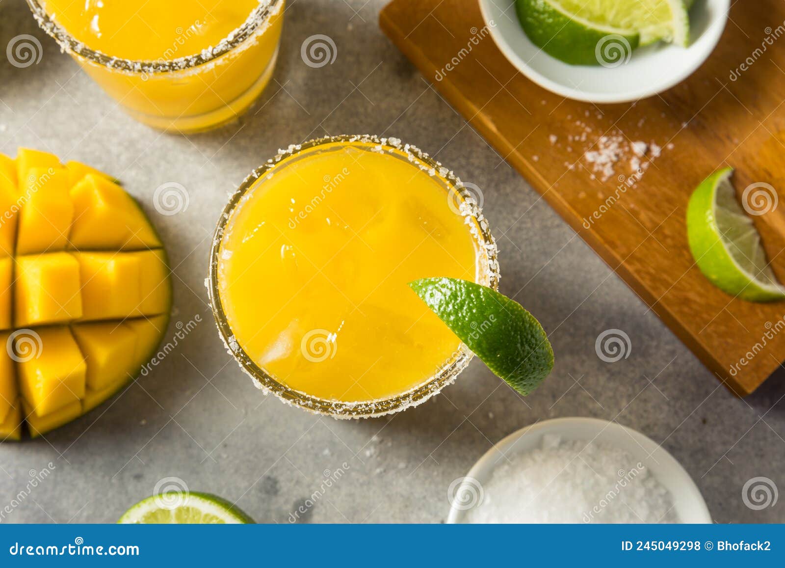 Boozy Cold Mango Margarita Cocktail Royalty-Free Stock Image ...