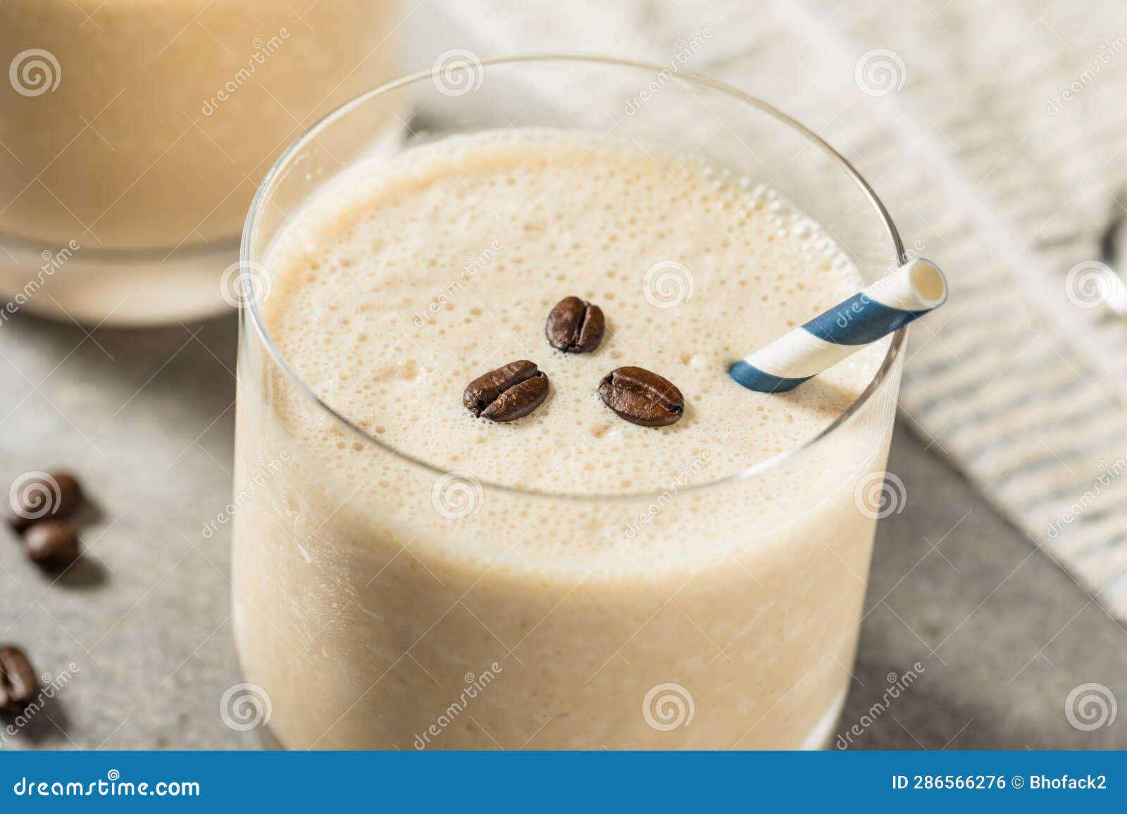 Boozy Frozen White Russian Cocktail Stock Photo - Image of beans, glass ...