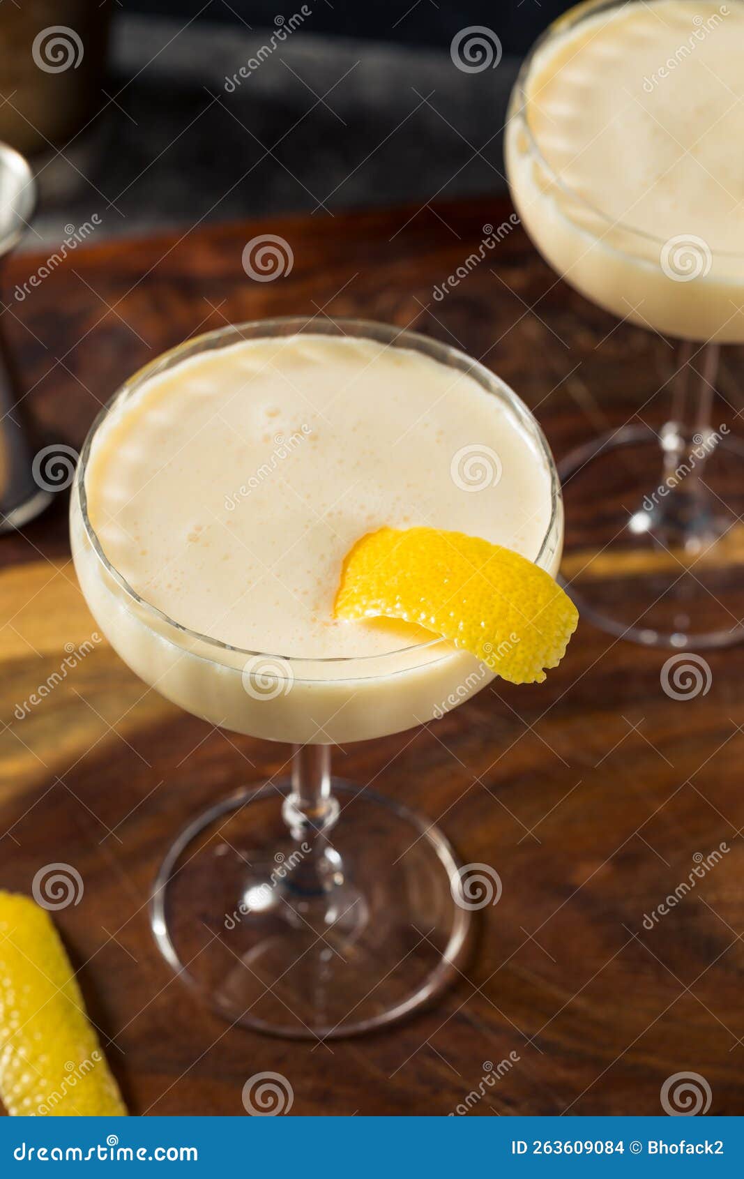 Boozy Refreshing Advocaat Canary Flip Cocktail Stock Photo - Image of ...
