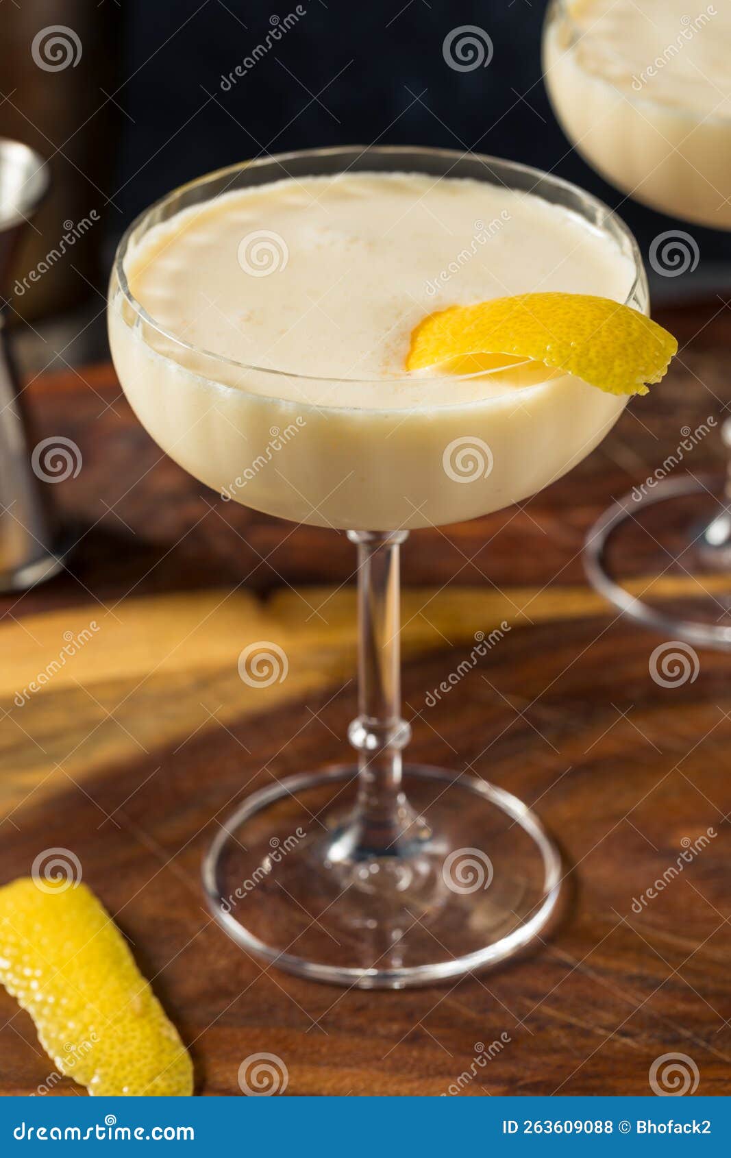 Boozy Refreshing Advocaat Canary Flip Cocktail Stock Photo - Image of ...