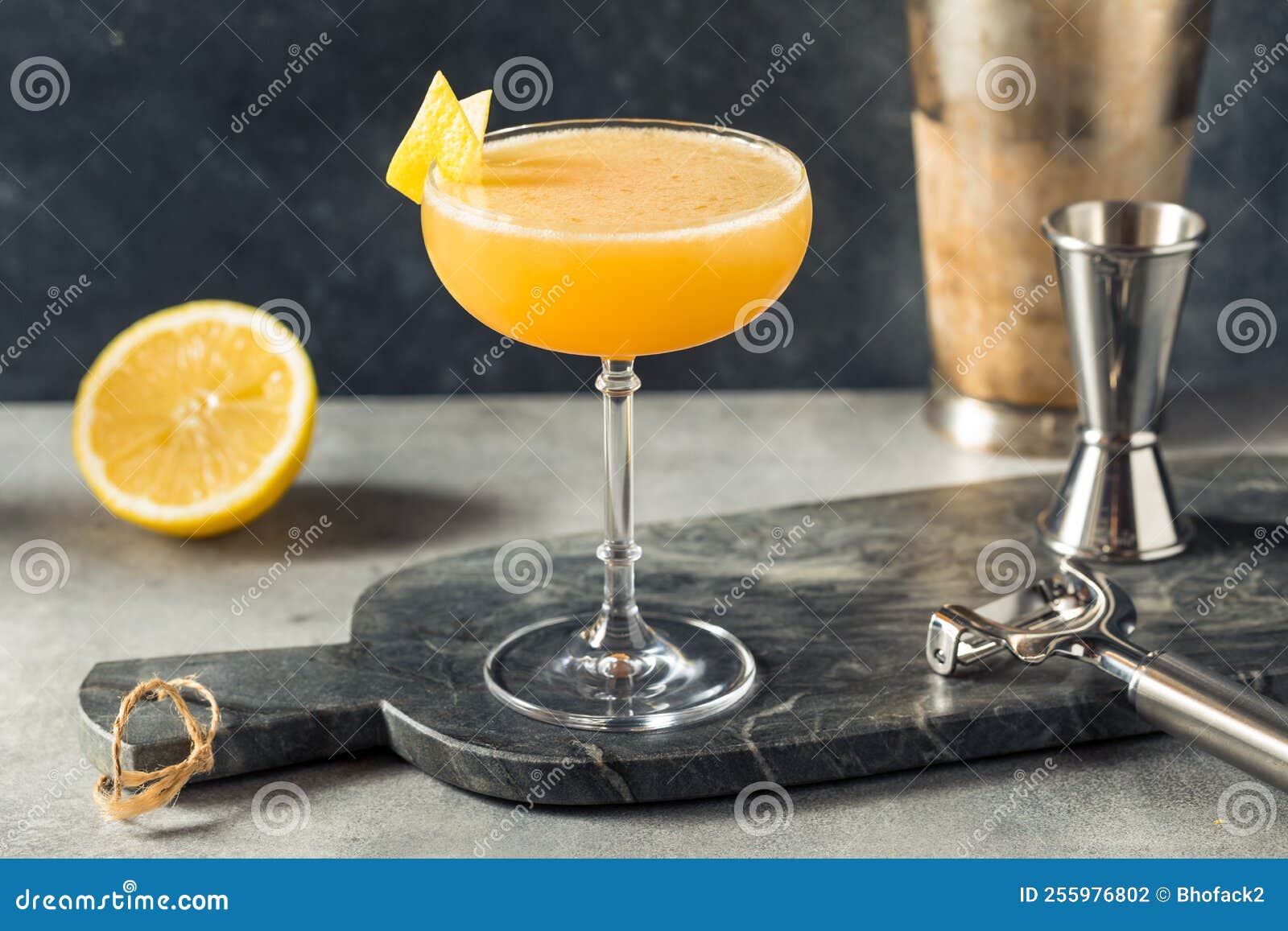 Boozy Refreshing Applejack Rabbit Cocktail Stock Photo - Image of juice ...