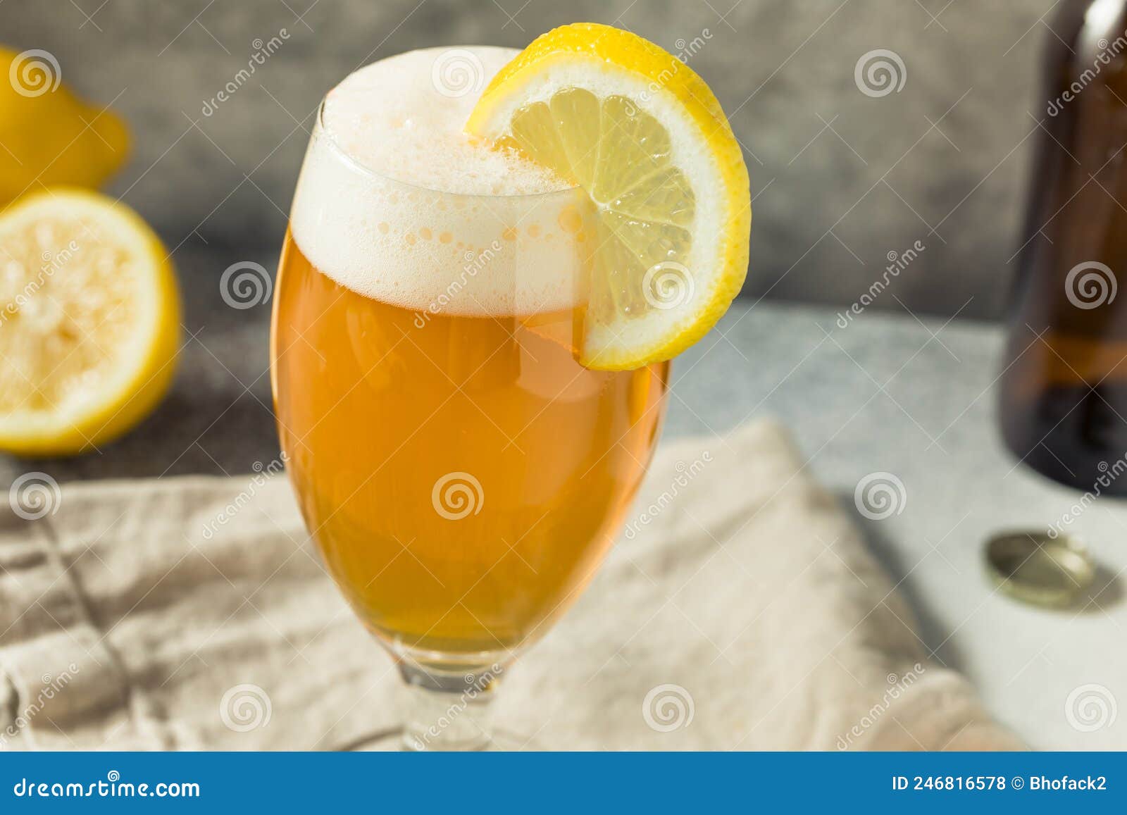 Boozy Refreshing Beer Shandy Cocktail Stock Photo - Image of ...