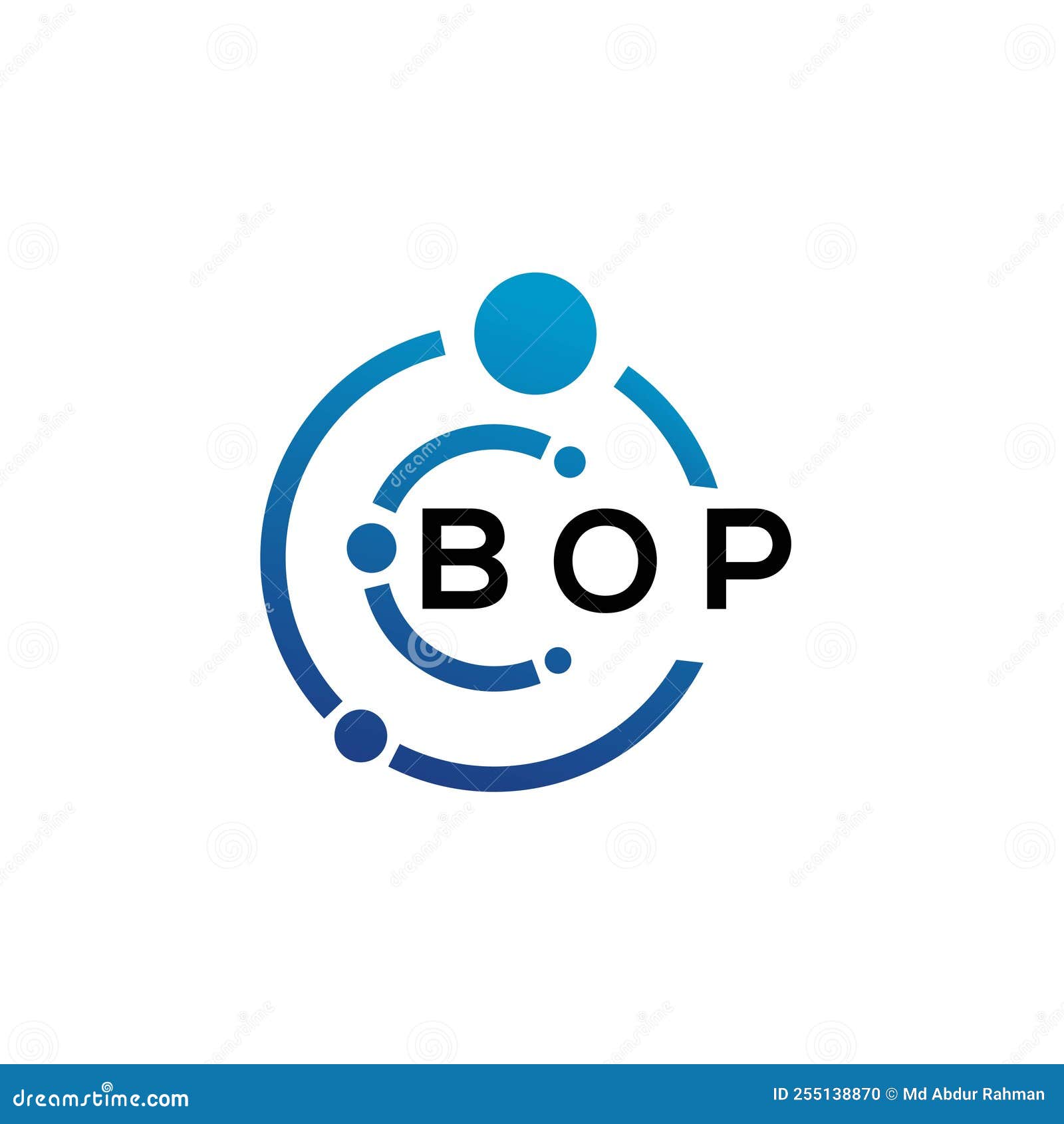 BOP Letter Logo Design on White Background. BOP Creative Initials ...