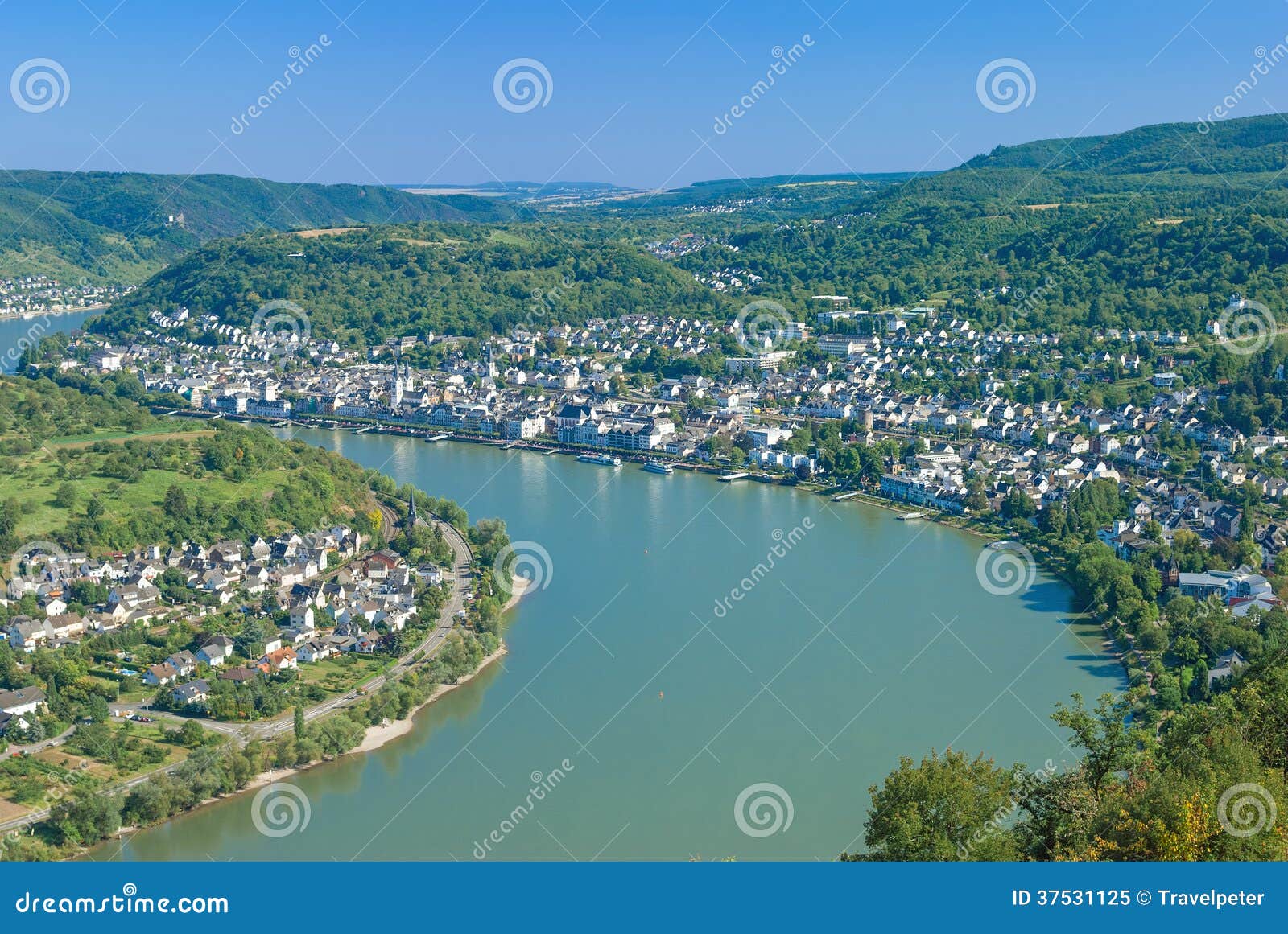 Boppard, Le Rhin, Allemagne Image stock - Image du célèbre, rheingau ...