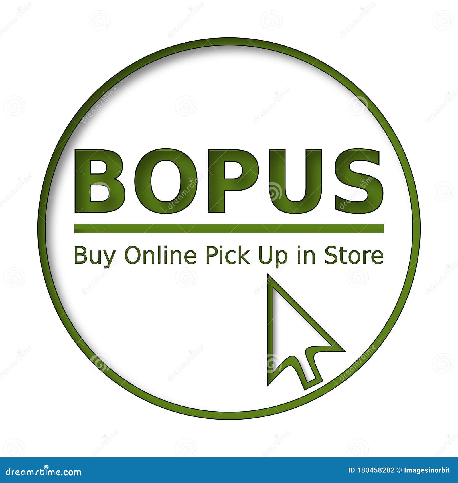 BOPUS Buy Online Pick Up in Store Fresh Green Organic Vector ...