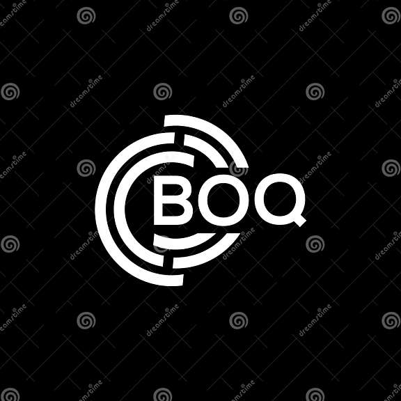 BOQ Letter Logo Design on Black Background. BOQ Creative Initials ...