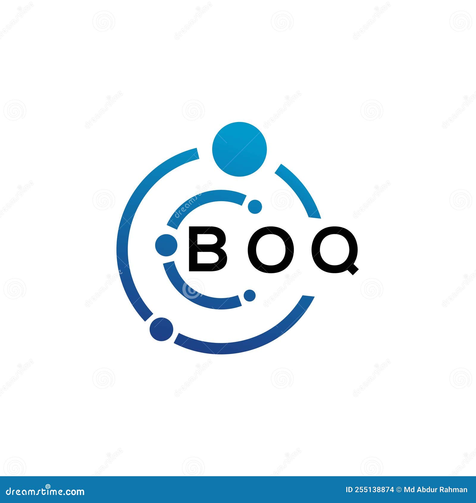 BOQ Letter Logo Design on White Background. BOQ Creative Initials ...