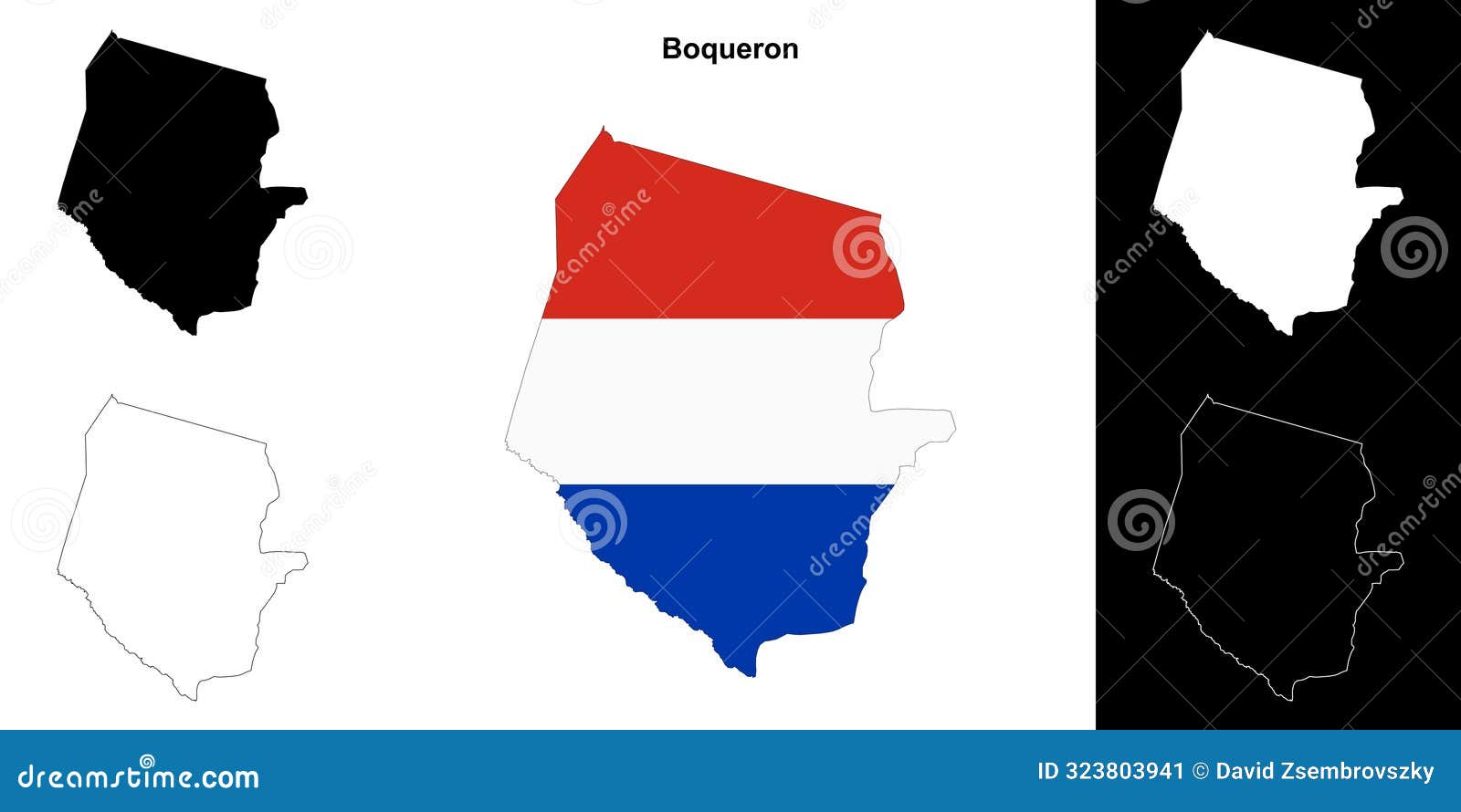 Boqueron outline map stock illustration. Illustration of boundary ...