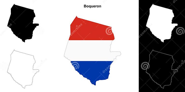 Boqueron outline map stock illustration. Illustration of boundary ...