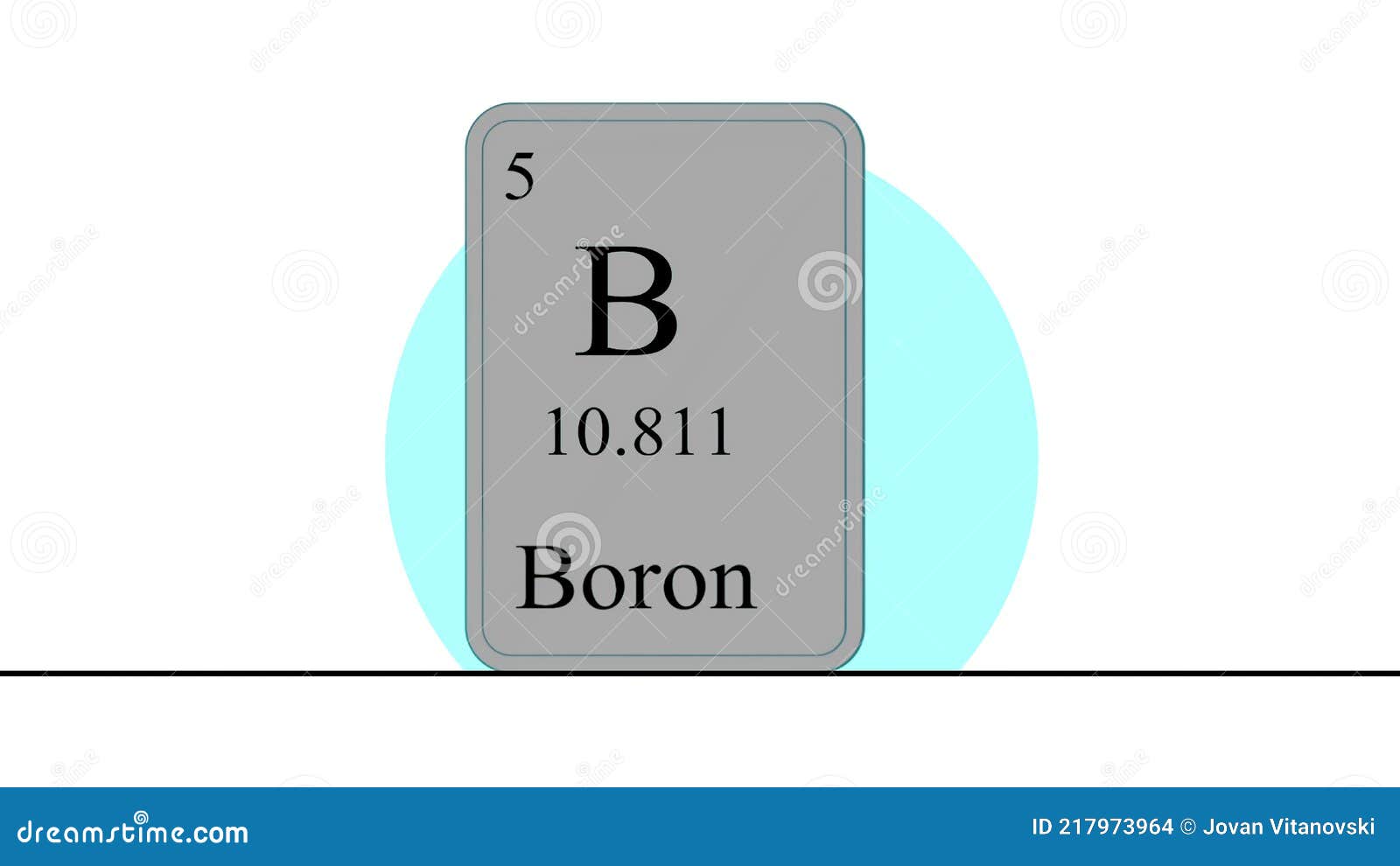 Bor. Element Des Periodensystems Der Mendeleev Stock Abbildung ...