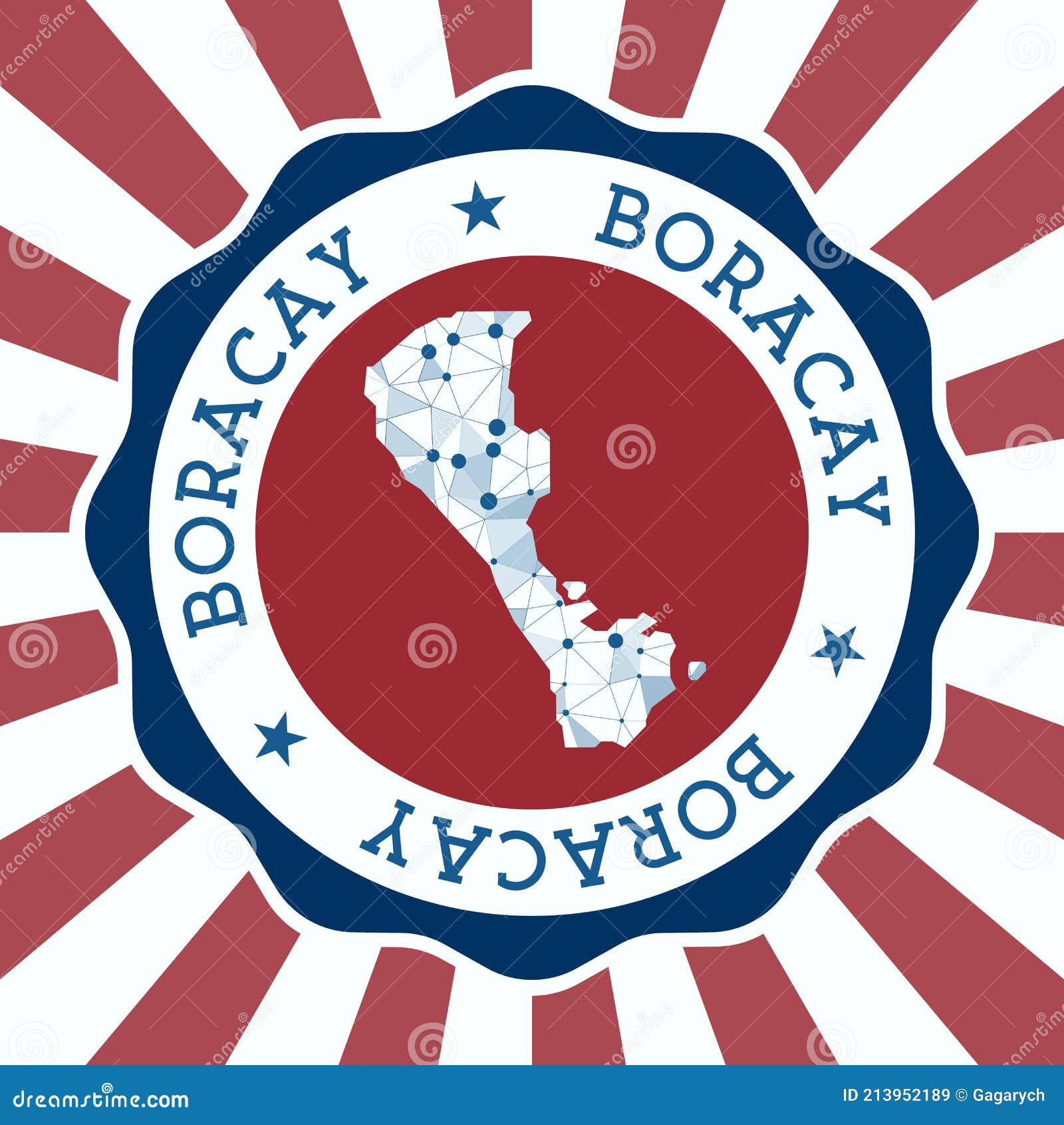 Boracay Badge. stock vector. Illustration of border - 213952189