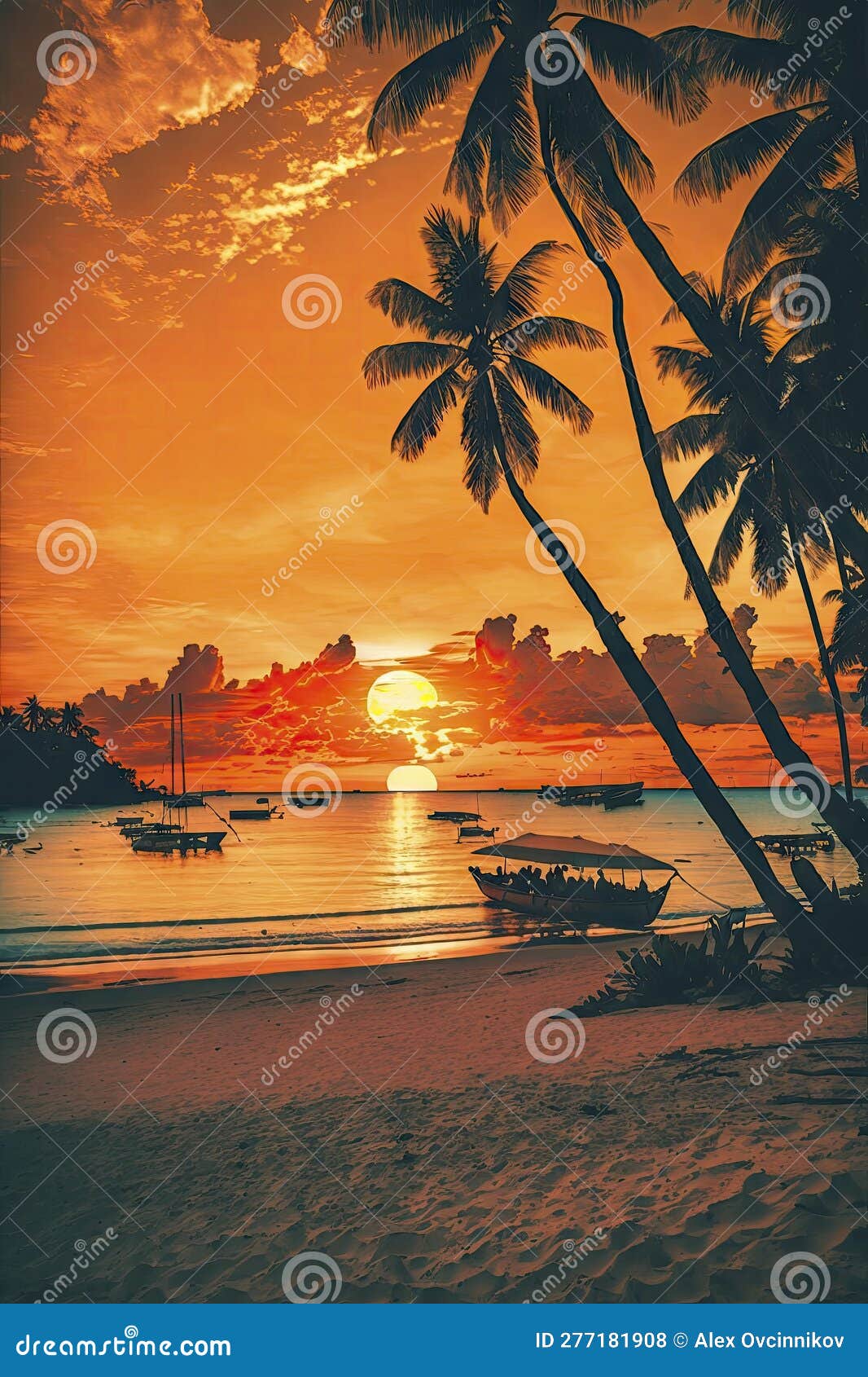 Boracay Sunset Beach Scenery. Perfect For Posters And Wallpapers ...