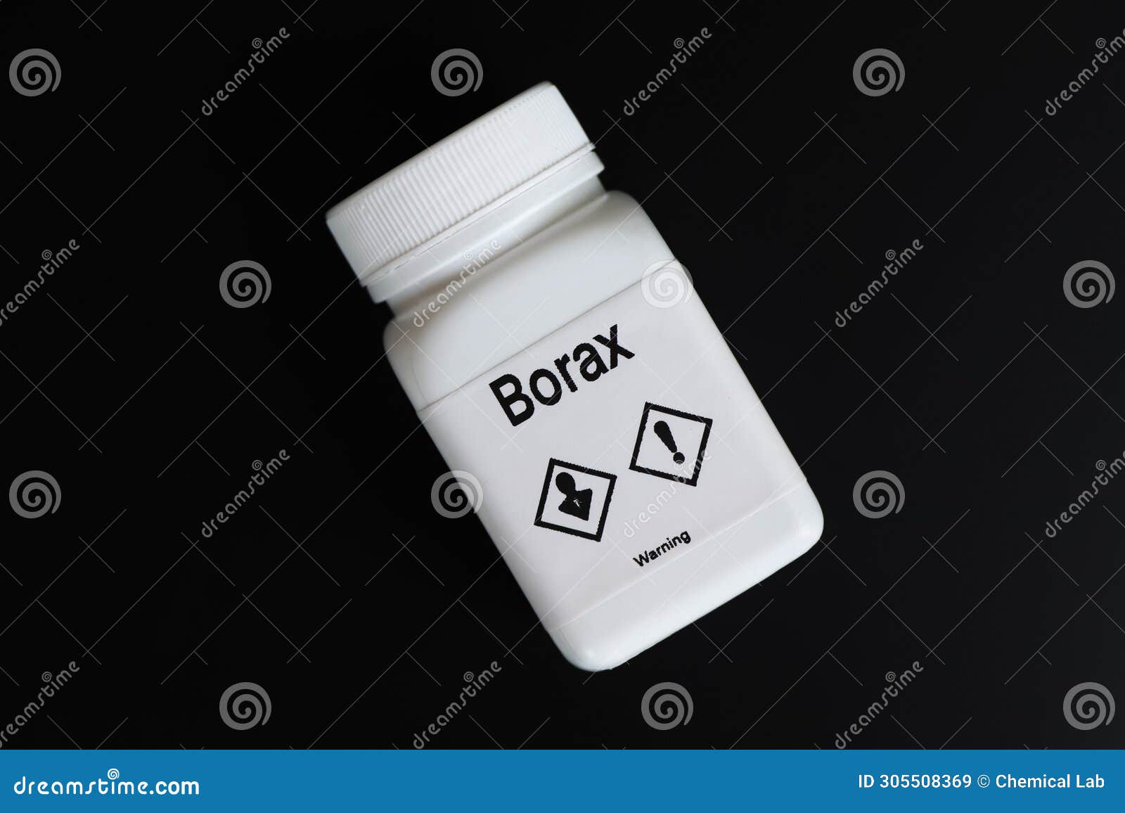 Borax in Container, Chemical Analysis in Laboratory Stock Image - Image ...