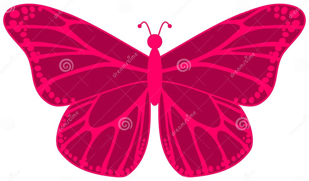 Borboleta cor-de-rosa ilustração stock. Ilustração de borboleta - 48270833