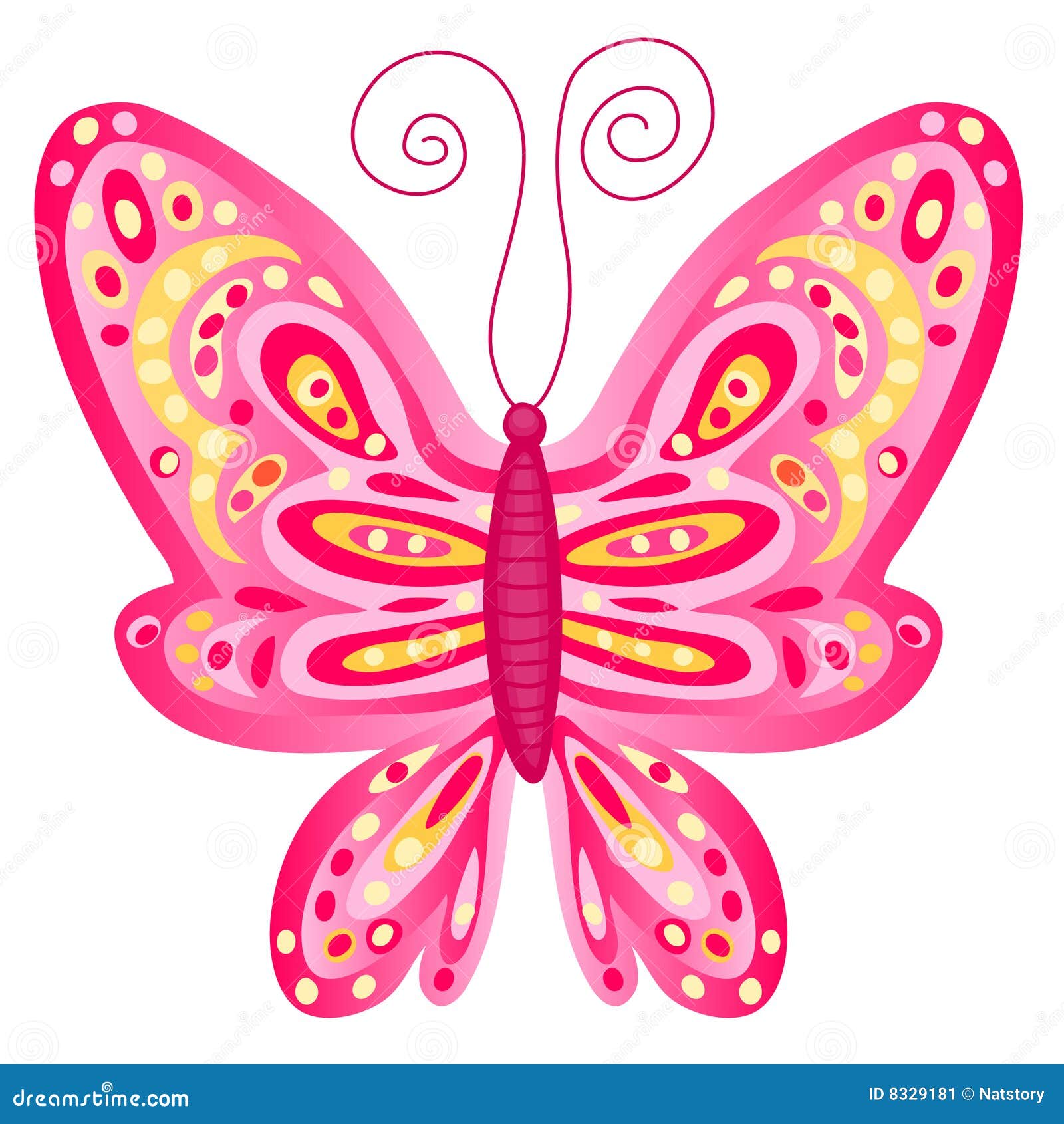 Borboleta cor-de-rosa ilustração stock. Ilustração de nave - 8329181