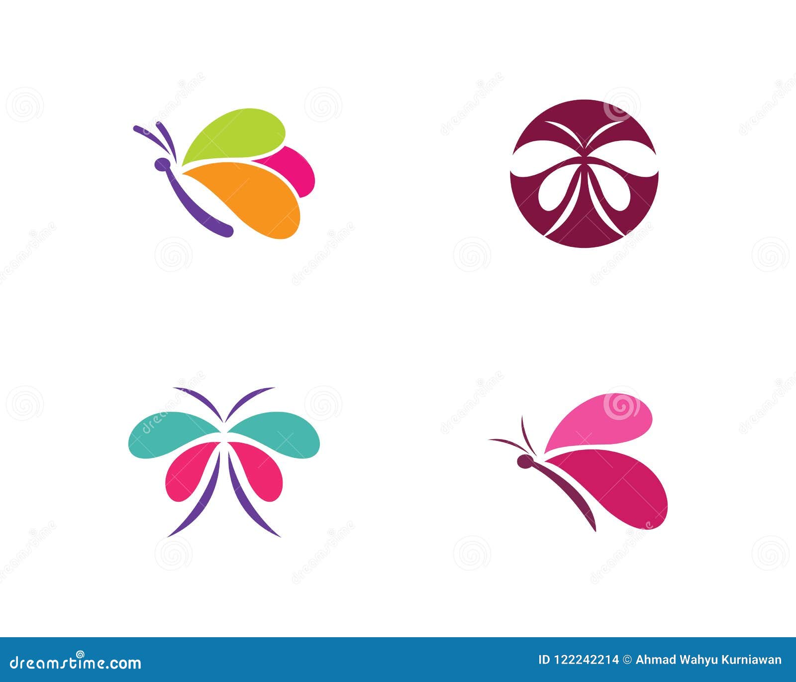 Borboleta Logo Template ilustração do vetor. Ilustração de fundo ...