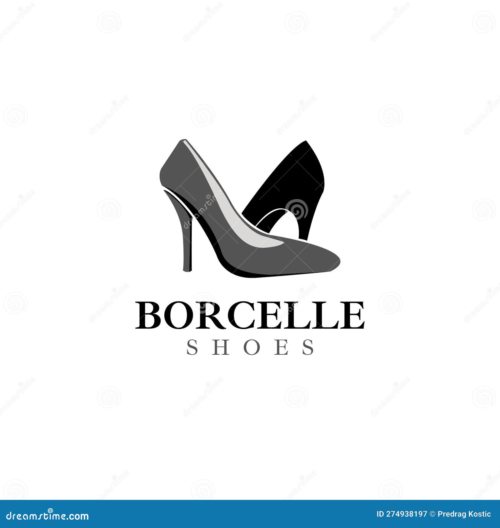 Borcelle Shoes stock illustration. Illustration of template - 274938197