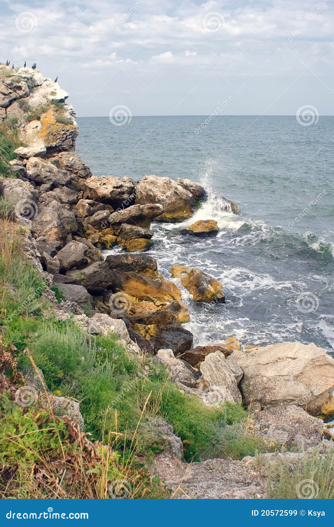 Bord de la mer 3 d'Azov image stock. Image du raboteux - 20572599