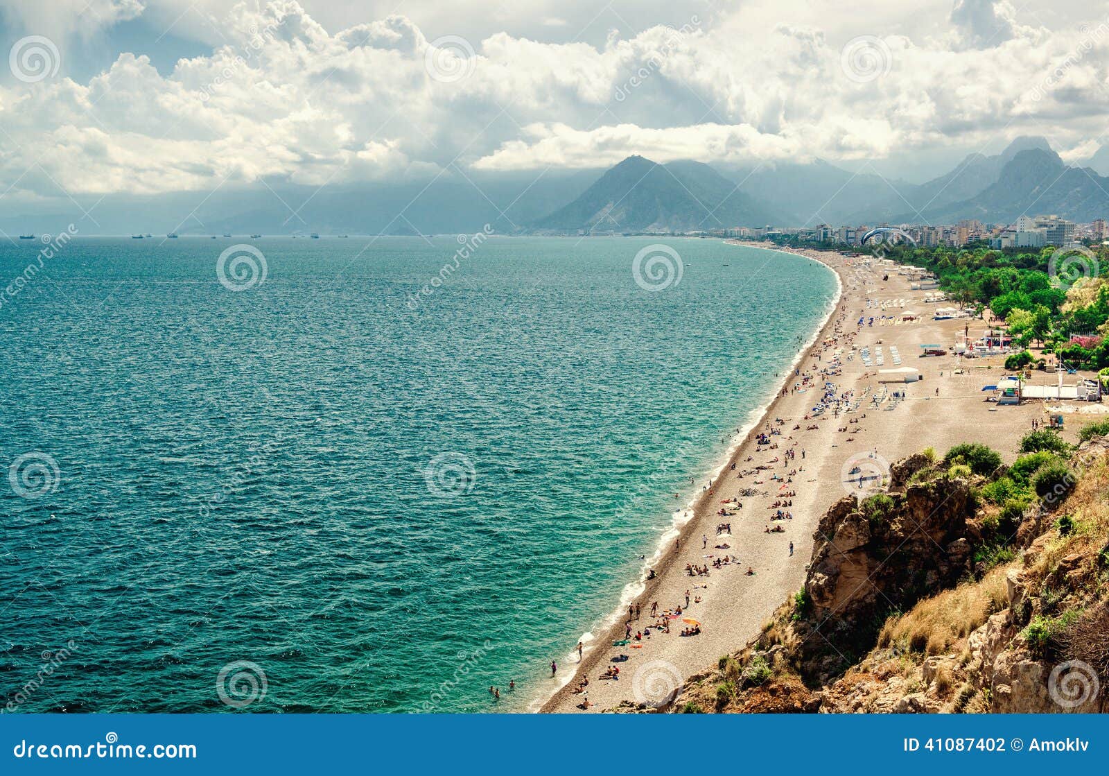 Bord De La Mer Turquie D'Antalya Photo stock - Image du méditerranéen ...
