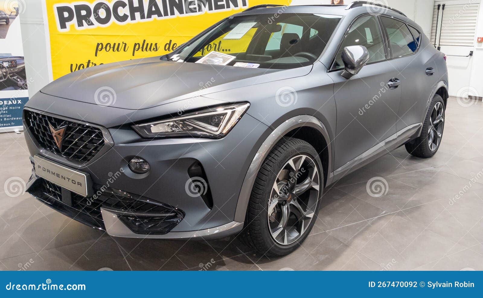Seat Cupra Formentor Suv Sign Brand Shop And Text Logo On Sports Car