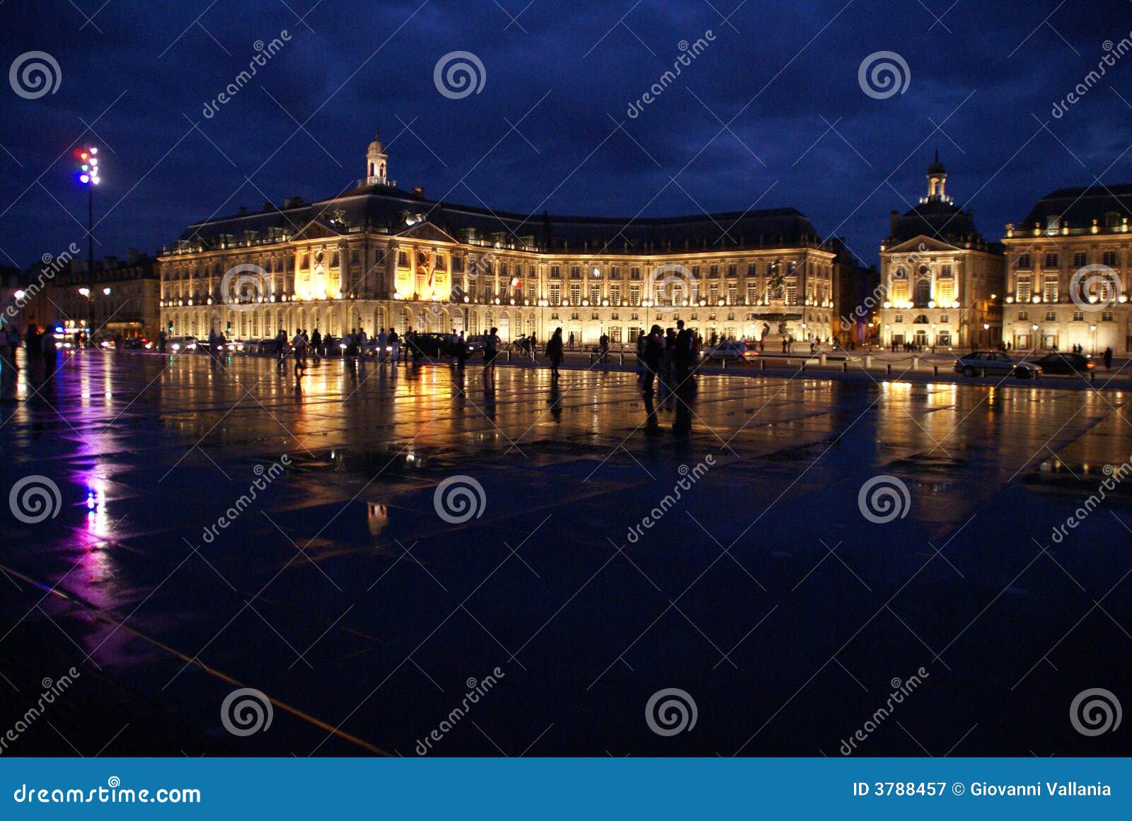 Bordeaux by night stock image. Image of town, night, xviii - 3788457