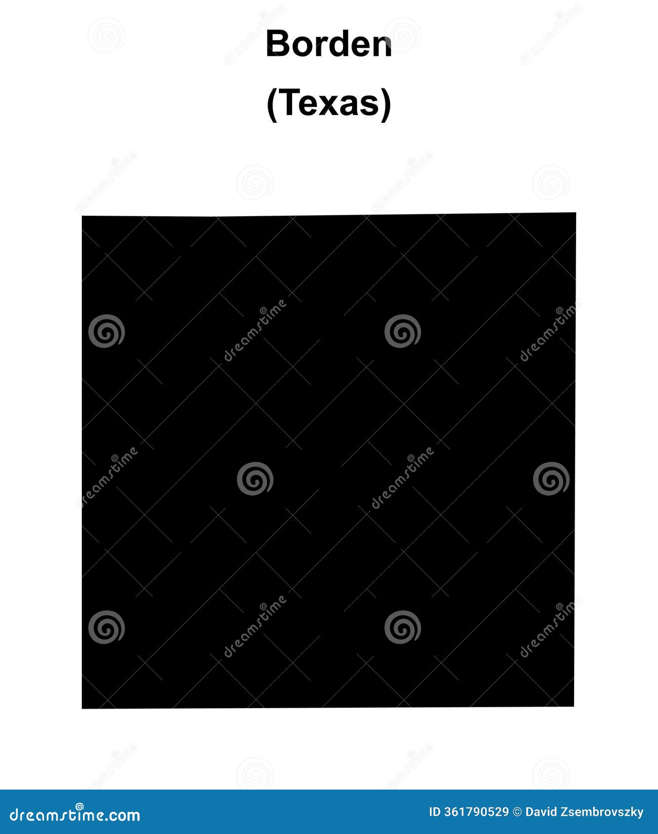 Map Of Borden County In Texas State On White Background. Single County ...