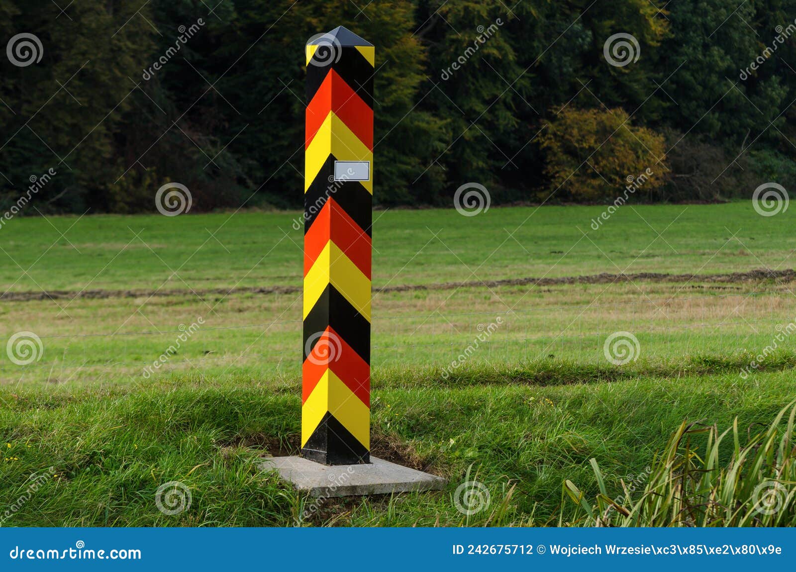 STATE BORDER POST stock photo. Image of agreement, european - 242675712