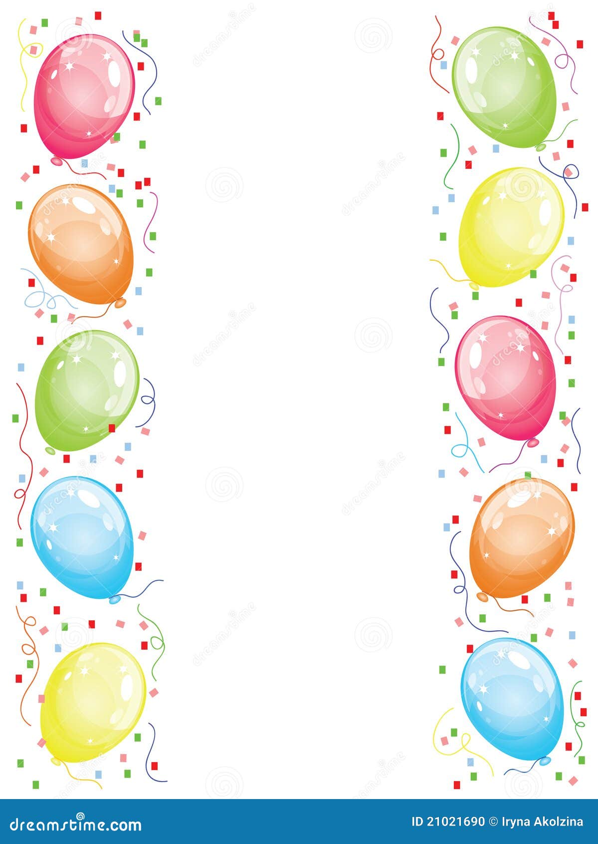 Border With Balloons Stock Photo - Image: 21021690