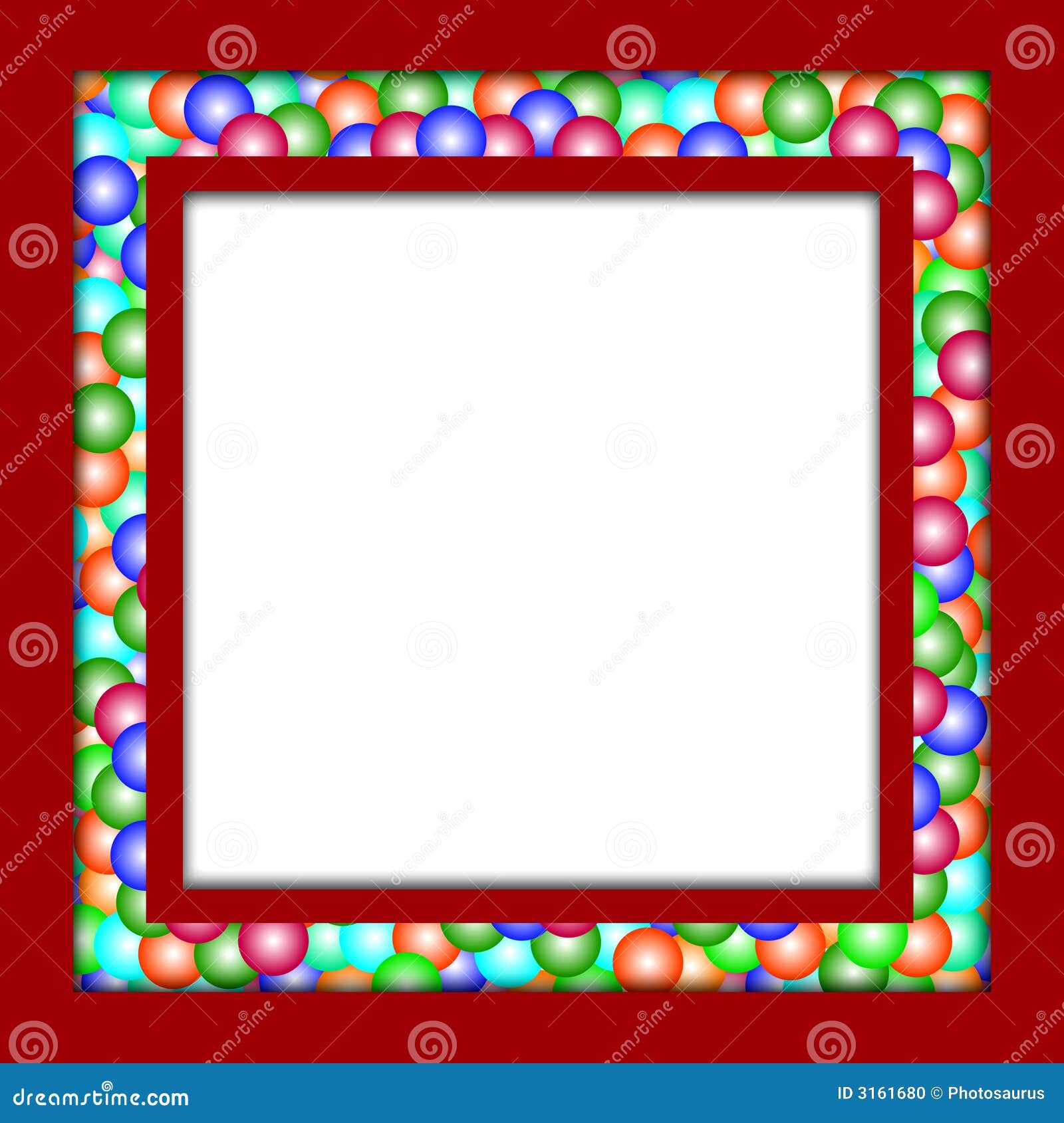 Border with balls stock vector. Illustration of orange - 3161680