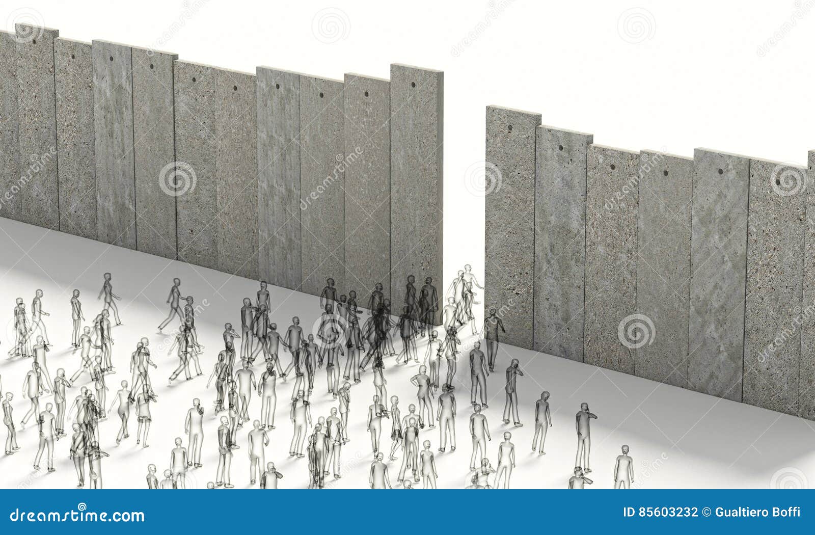 Border barrier concept stock illustration. Illustration of open - 85603232