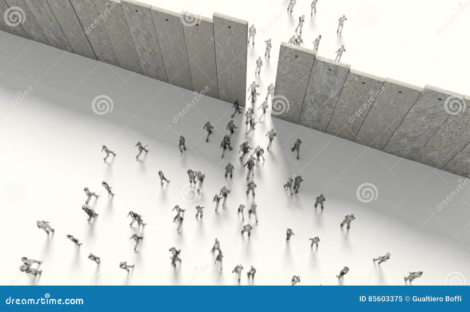 Border barrier concept stock illustration. Illustration of chance ...