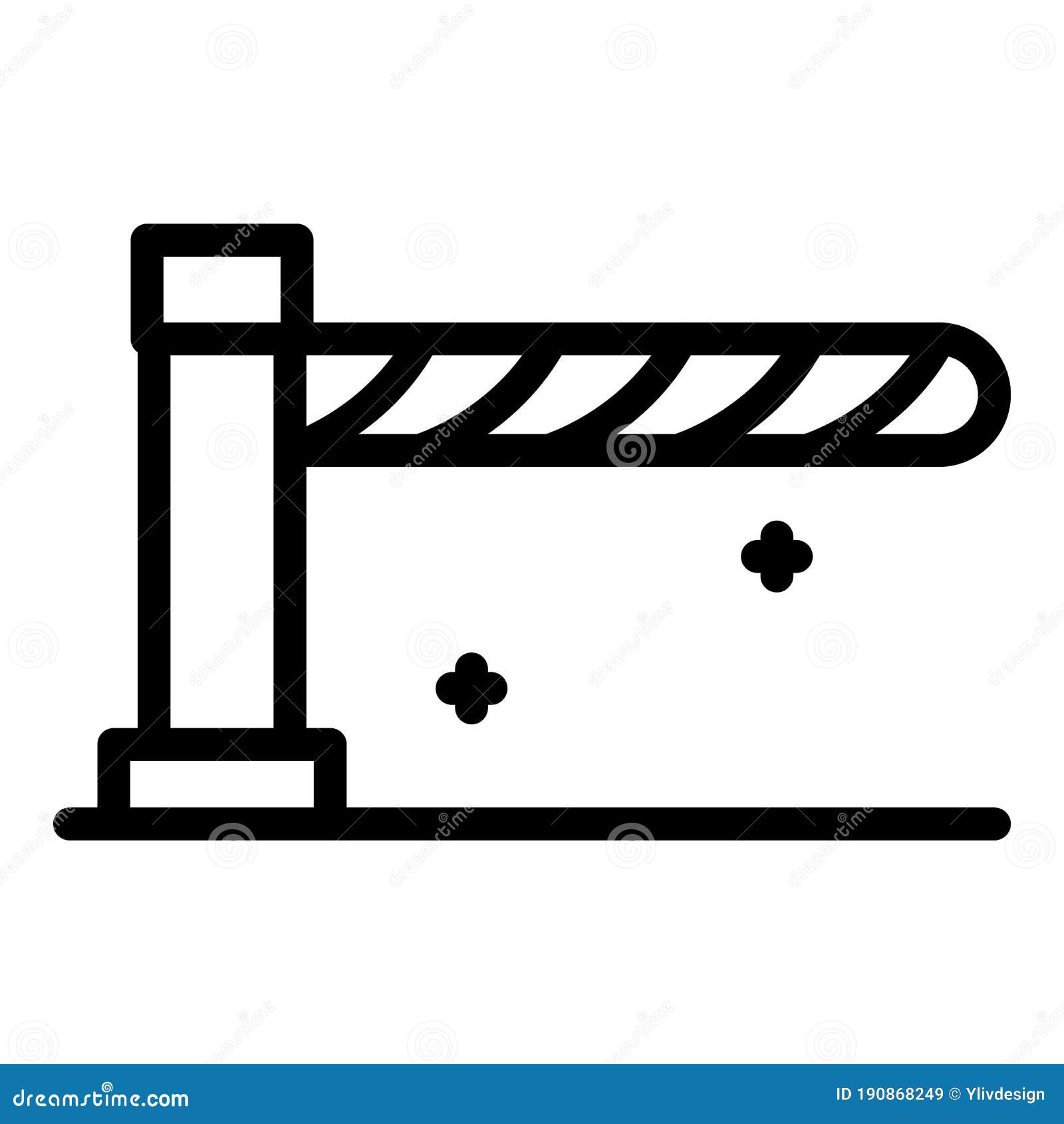 Border Barrier Icon, Outline Style Stock Vector - Illustration of ...