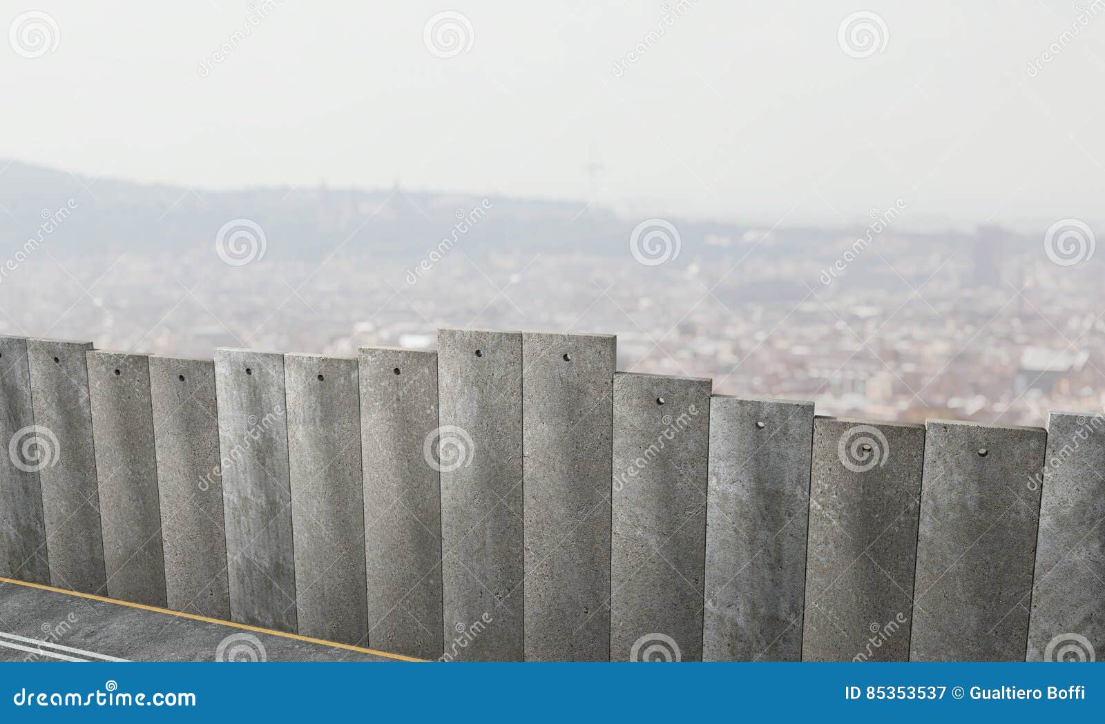 Border barrier concept stock illustration. Illustration of concrete ...