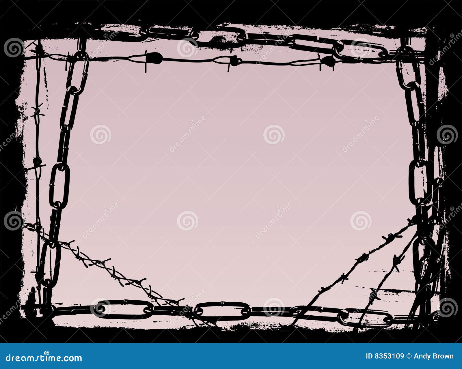 Border of Black Chains 2 stock vector. Image of frame - 8353109