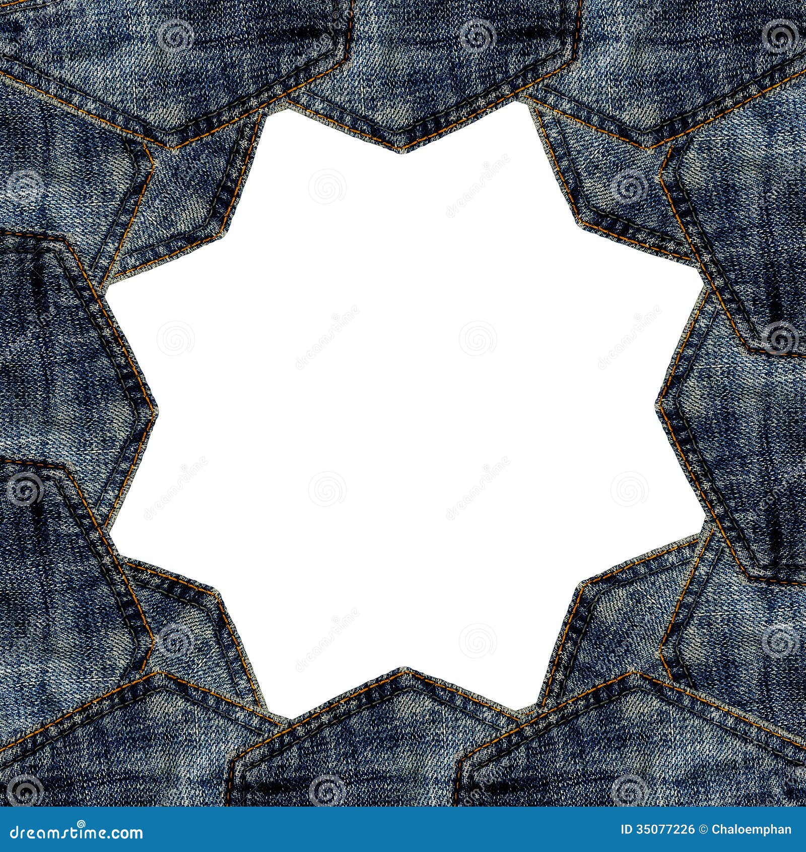 Border Blue Jeans Pocket Isolated Stock Photo - Image of denim ...