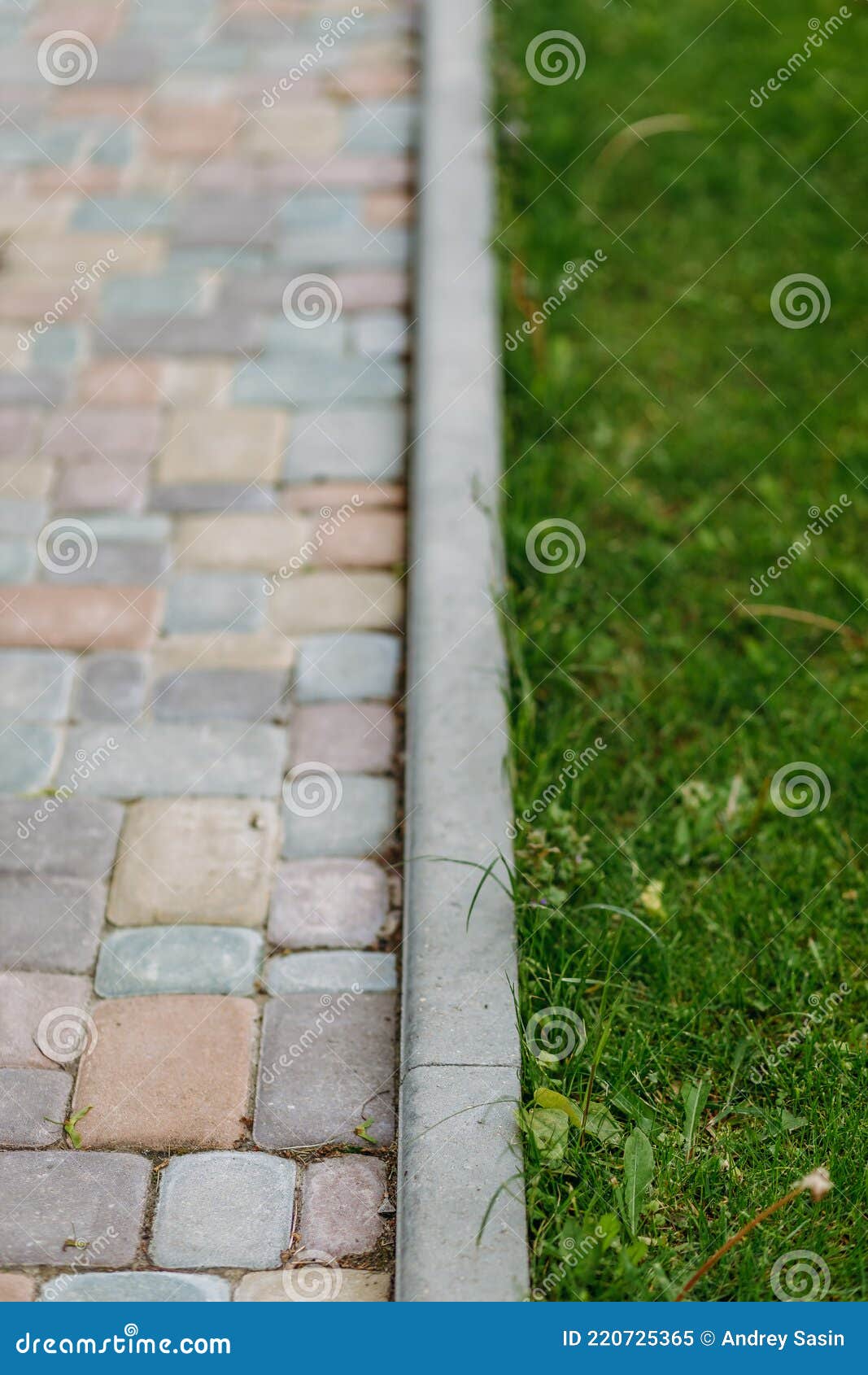 The Path Of The Sidewalk Is Interrupted By Excavation Of A Gutter For ...