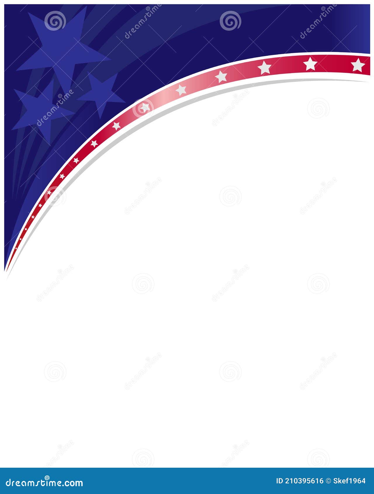 American Abstract Flag Corner Border Vector Image Stock Vector ...