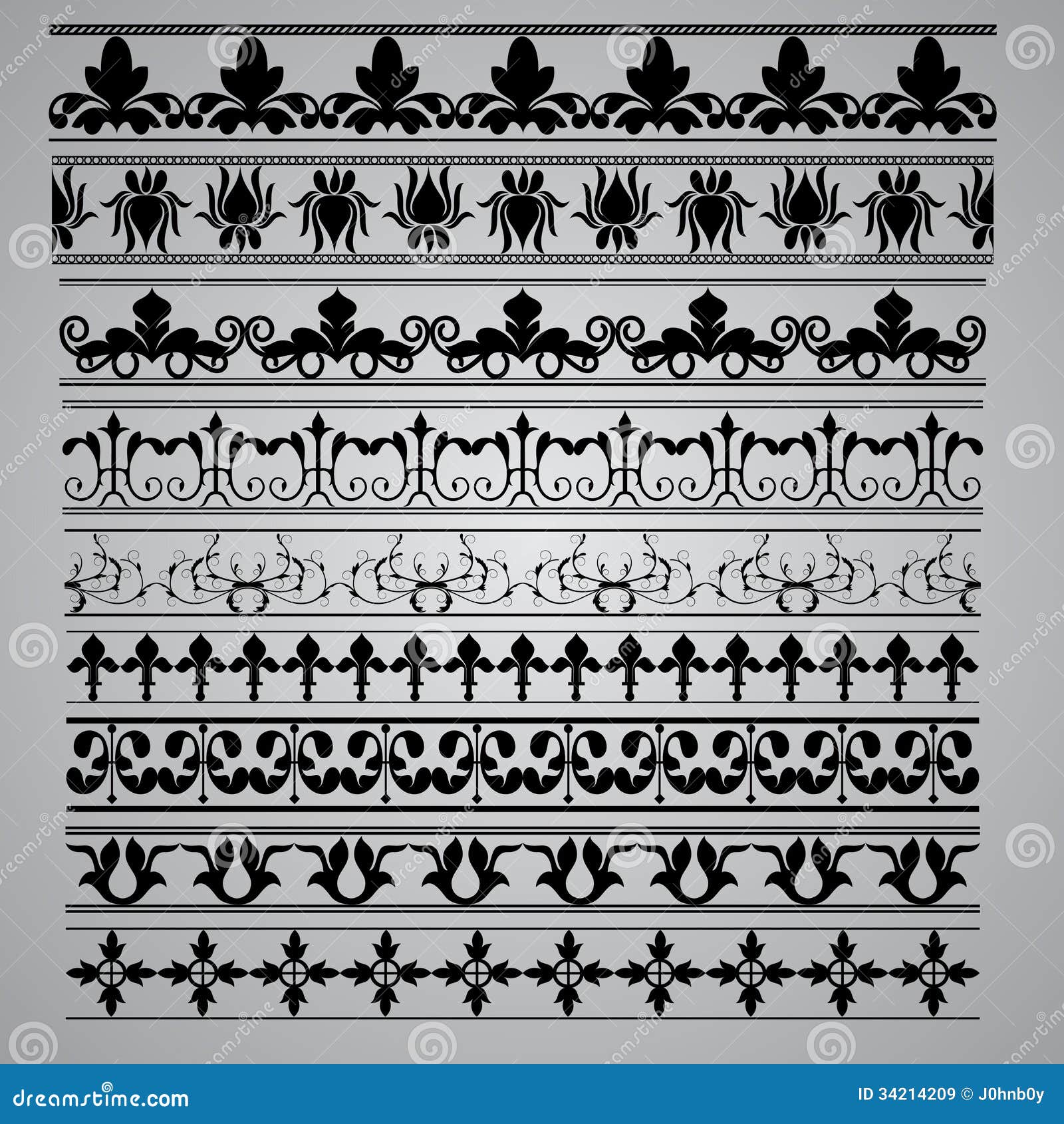 Border Brushes stock illustration. Illustration of border - 34214209