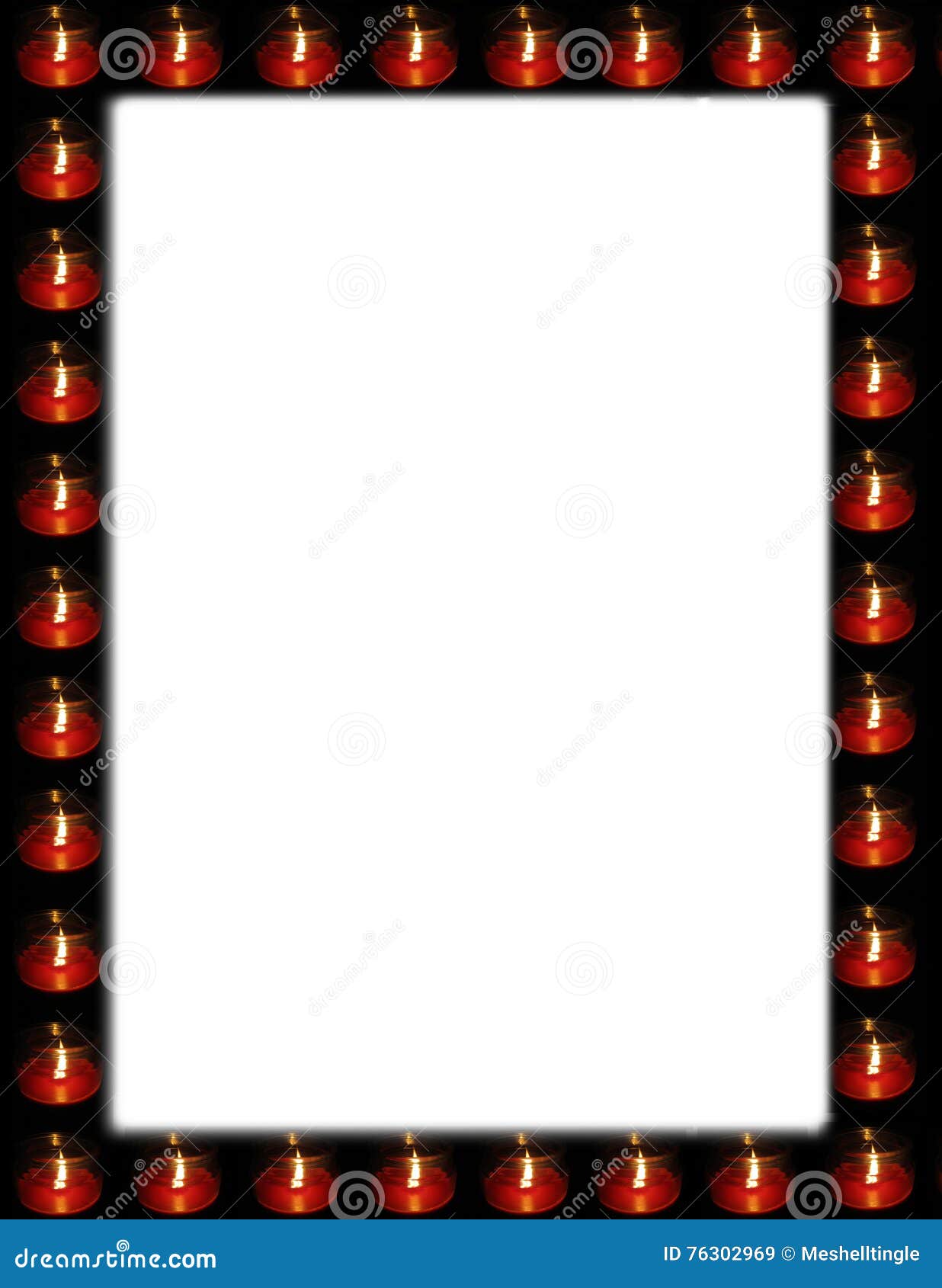 Border Of Candles Stock Image Of Light, Flier 76302969 | atelier-yuwa ...