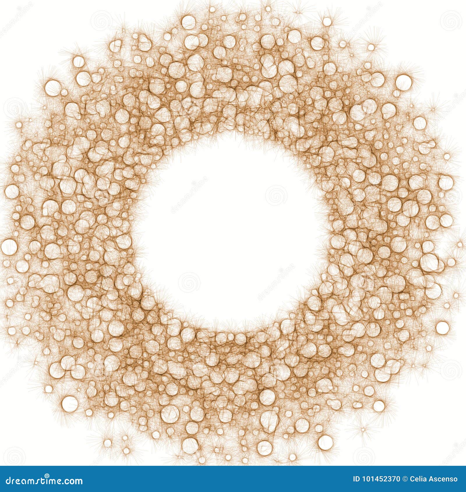 Dry Dust Bubbles Circle Frame Stock Illustration - Illustration of ...