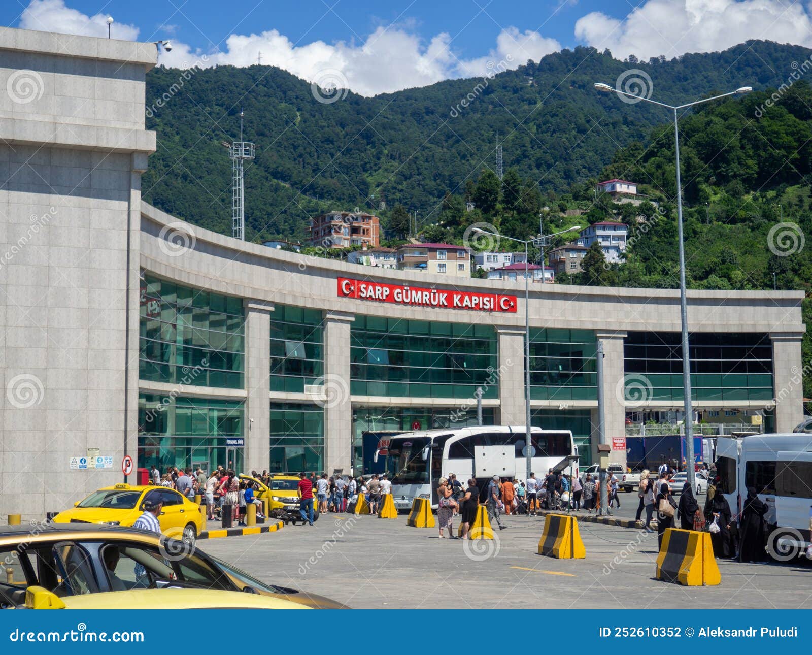 Border Checkpoint between Turkey and Georgia. State Building. on the ...