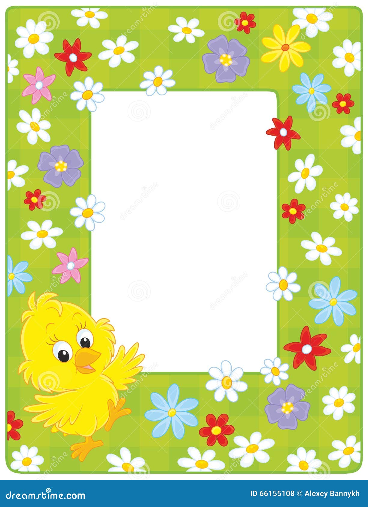 Border with a chick stock vector. Illustration of chickling - 66155108