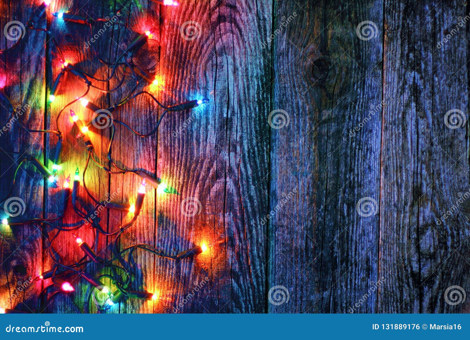Border of christmas lights stock photo. Image of decorative - 131889176