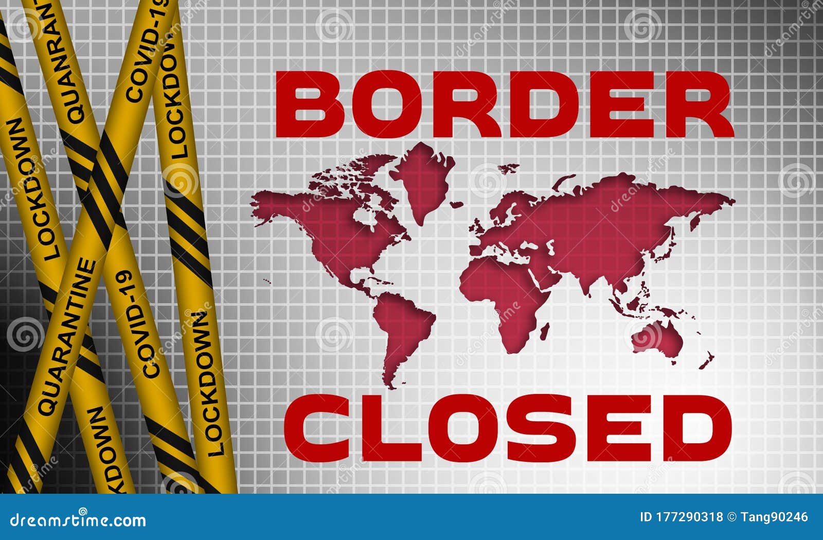 Border Closed during Corona Virus Outbreak Stock Illustration ...