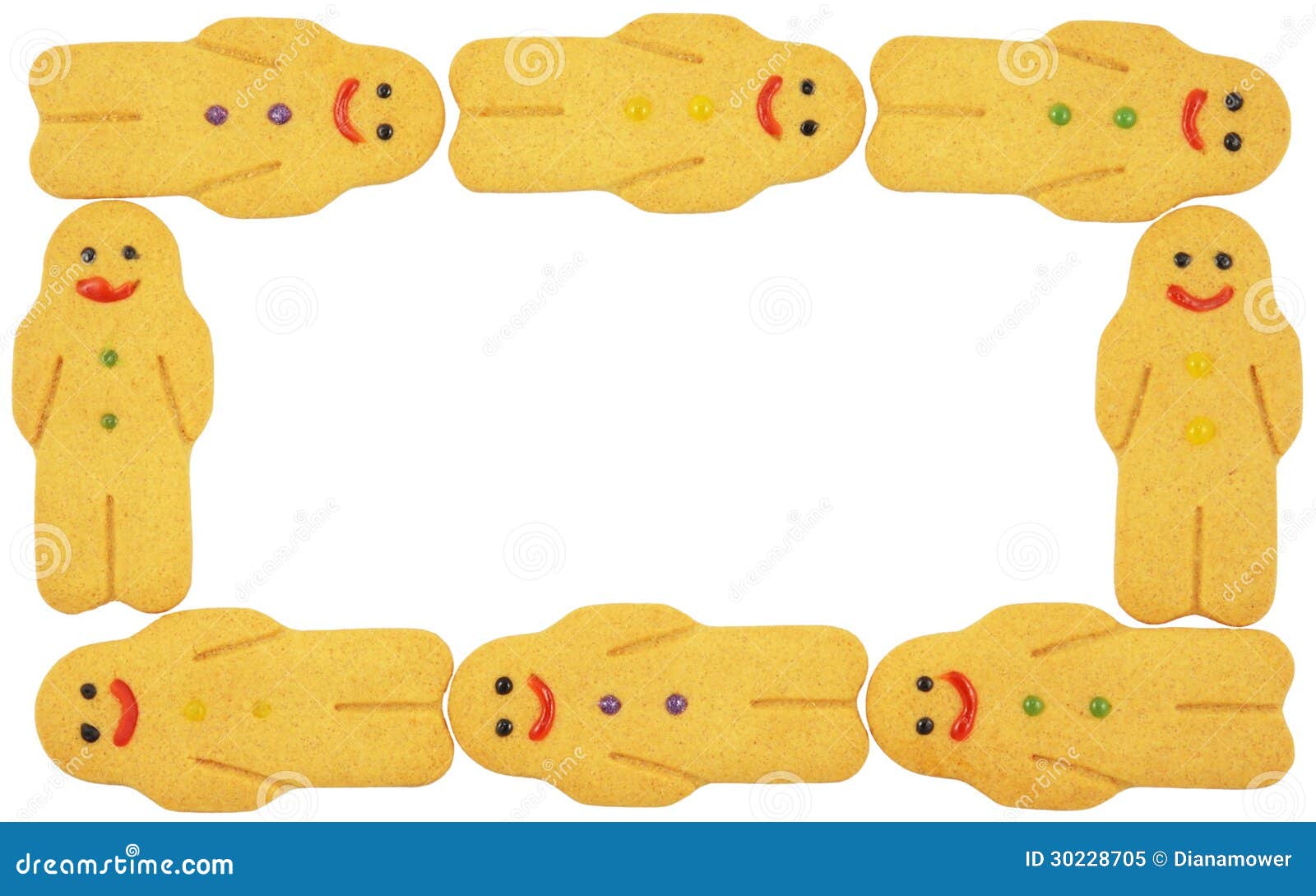 Gingerbread Men Border stock image. Image of shortbread - 30228705