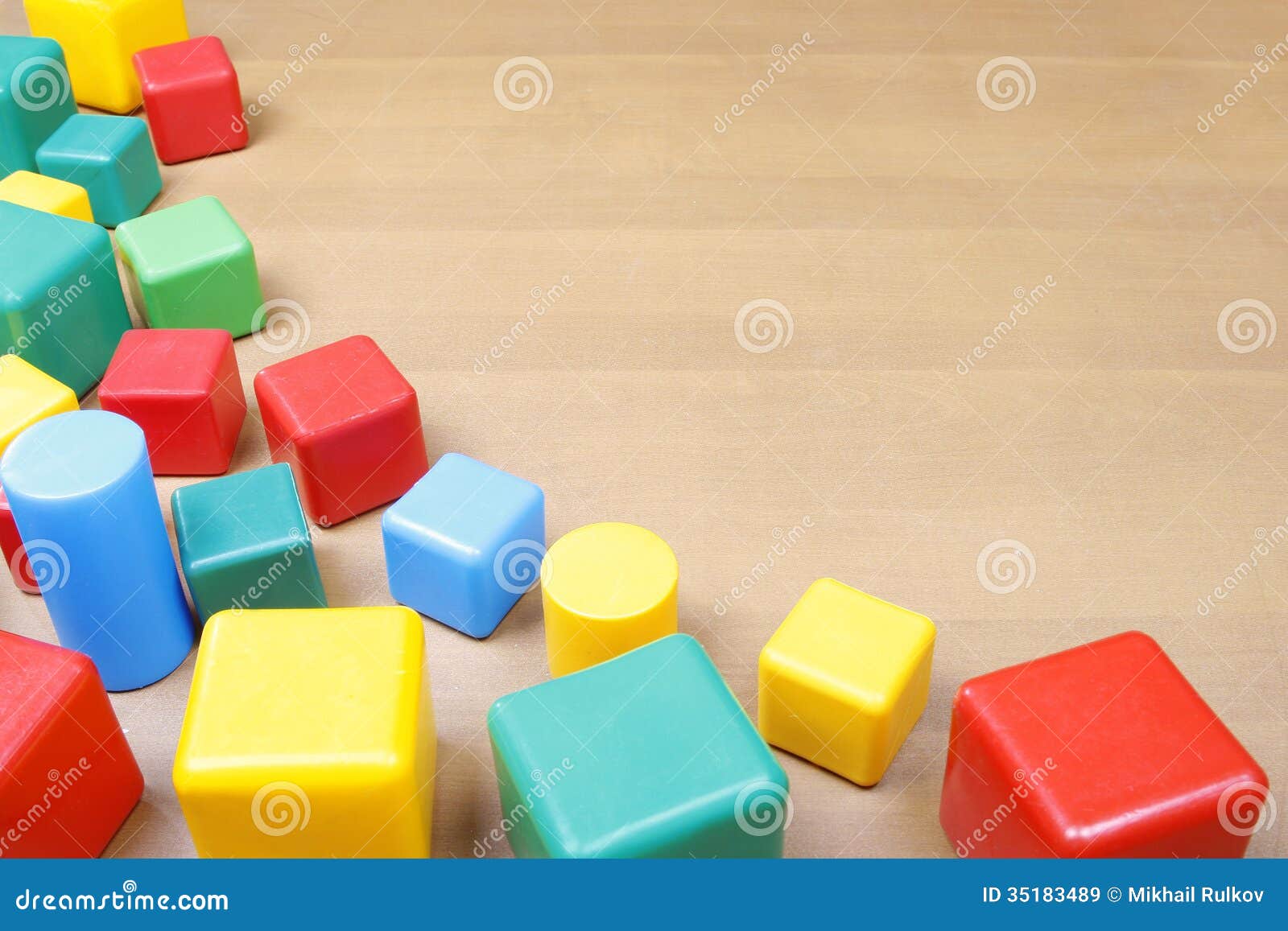 Border of the Colorful Plastic Blocks Stock Image - Image of blue ...